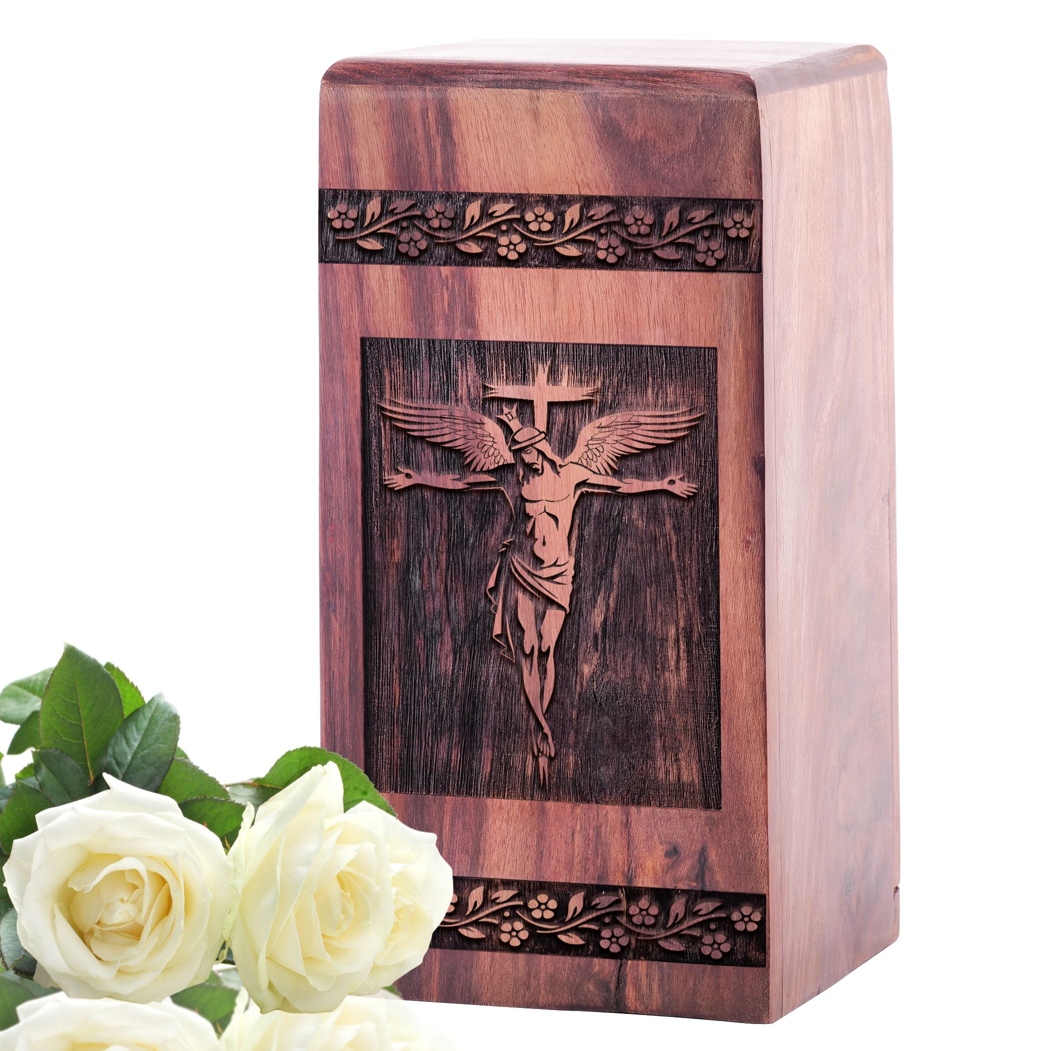 KARYLIZ Jesus Christ Wooden Cremation Urn Handcrafted Wooden Urns For ...