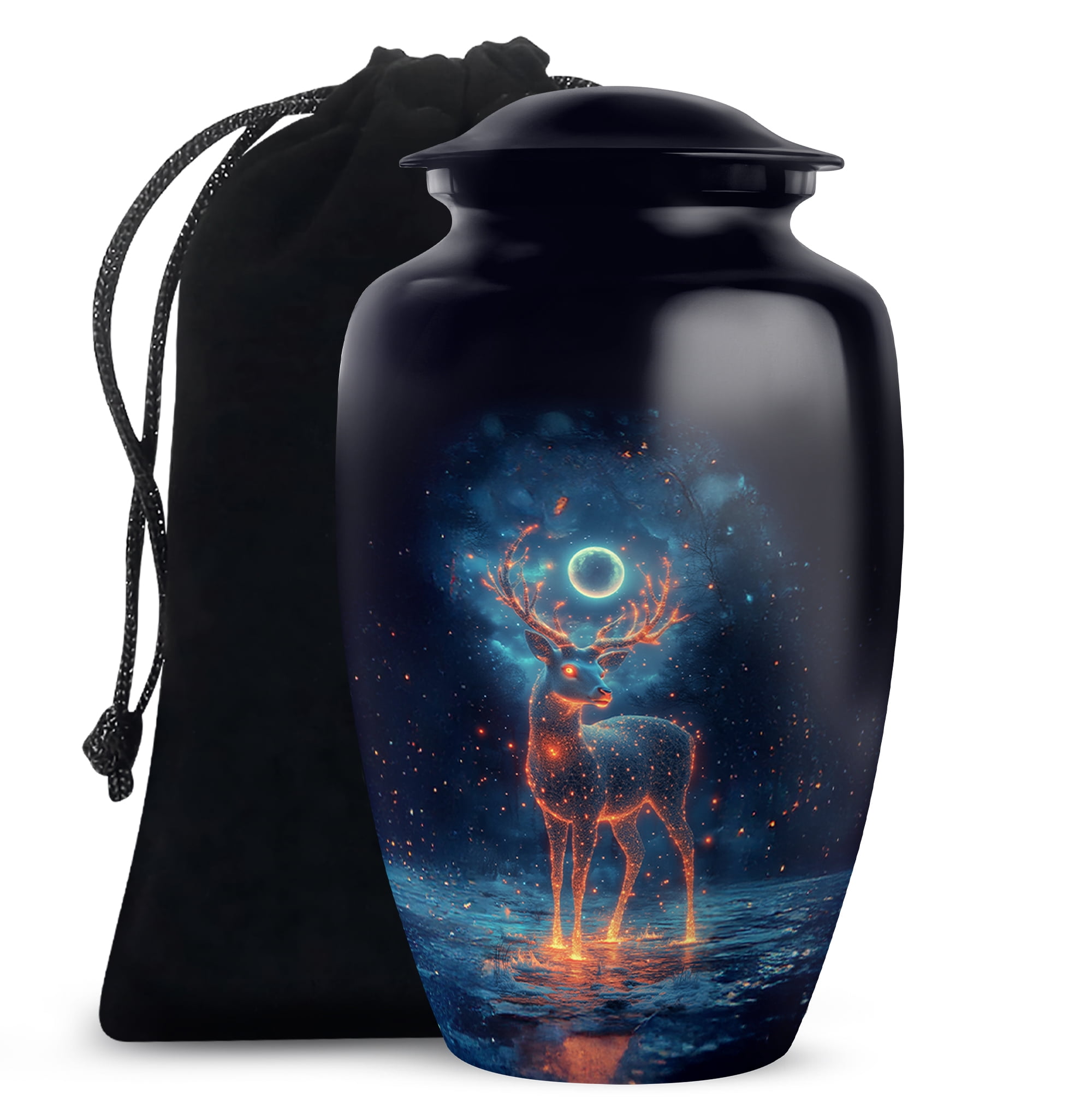 KARYLIZ Large Deer Urns for Human Ashes - Large Cremation Urn for Ashes ...