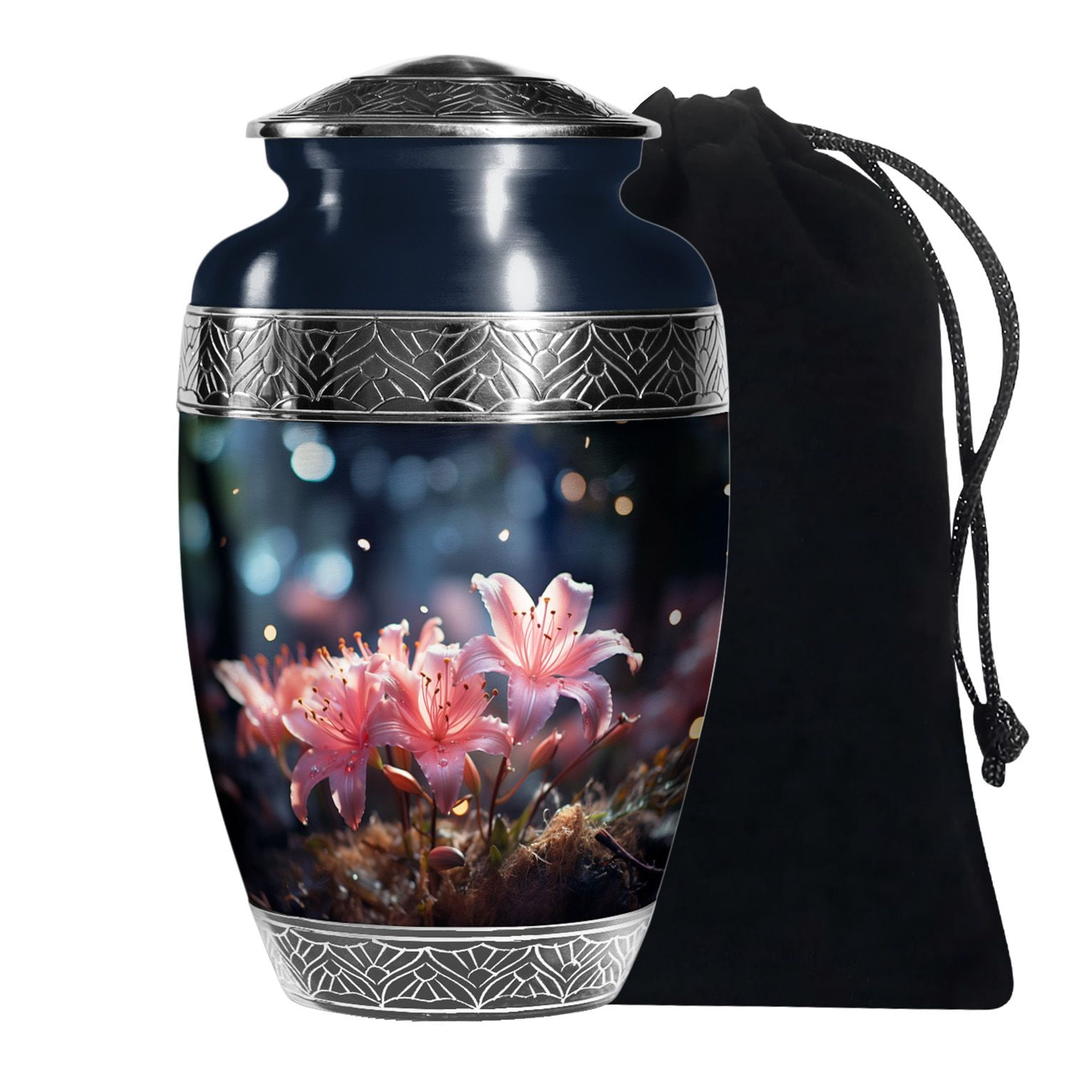 KARYLIZ Large Lily Flower Urns For Adult Ashes Man & Woman Funeral Urn ...