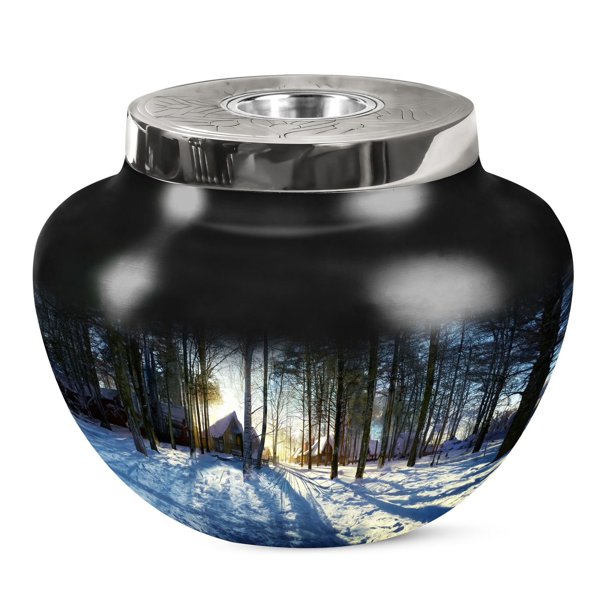 KARYLIZ Large White Urns for Human Ashes, Snowflakes Themed Cremation ...