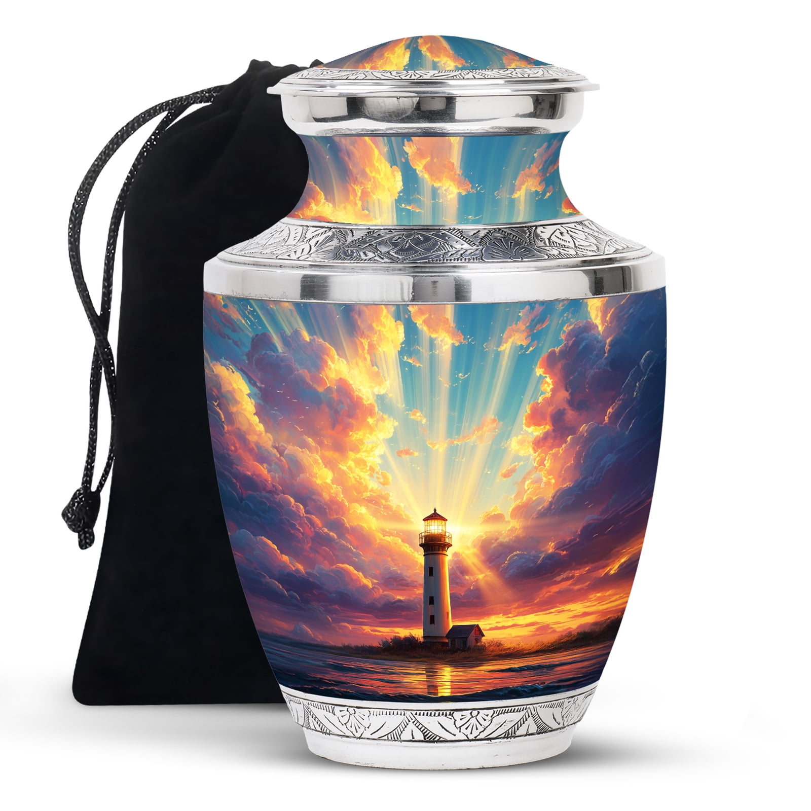 KARYLIZ Lighthouse Funeral Urns For Adult Ashes Men, Cremation Large ...