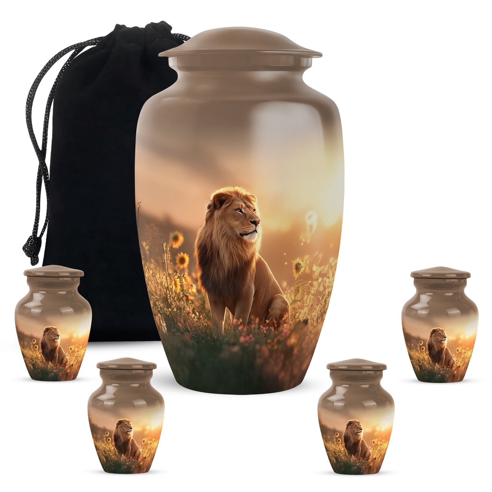 KARYLIZ Lion Cremation Cremation Urns For Women - Small Urns For Human ...