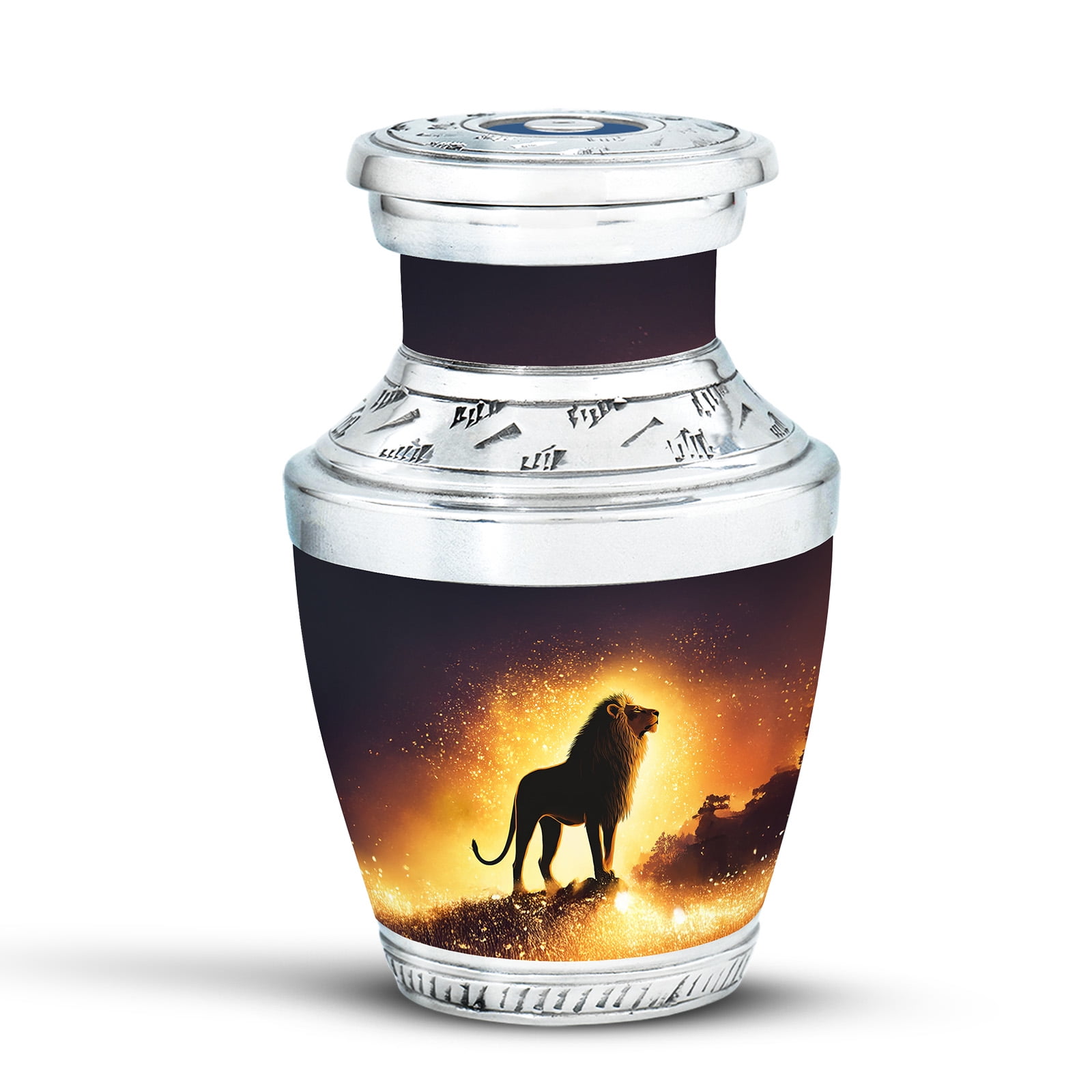 KARYLIZ Lion Cremation Urn for Human Ashes Women & Men - Mini Kepsake Urns for Adult Ashes Mom ...