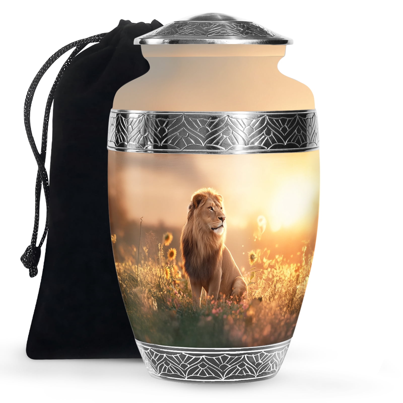 KARYLIZ Lion Cremation Urns For Human Ashes - Decorative Urns For Human ...