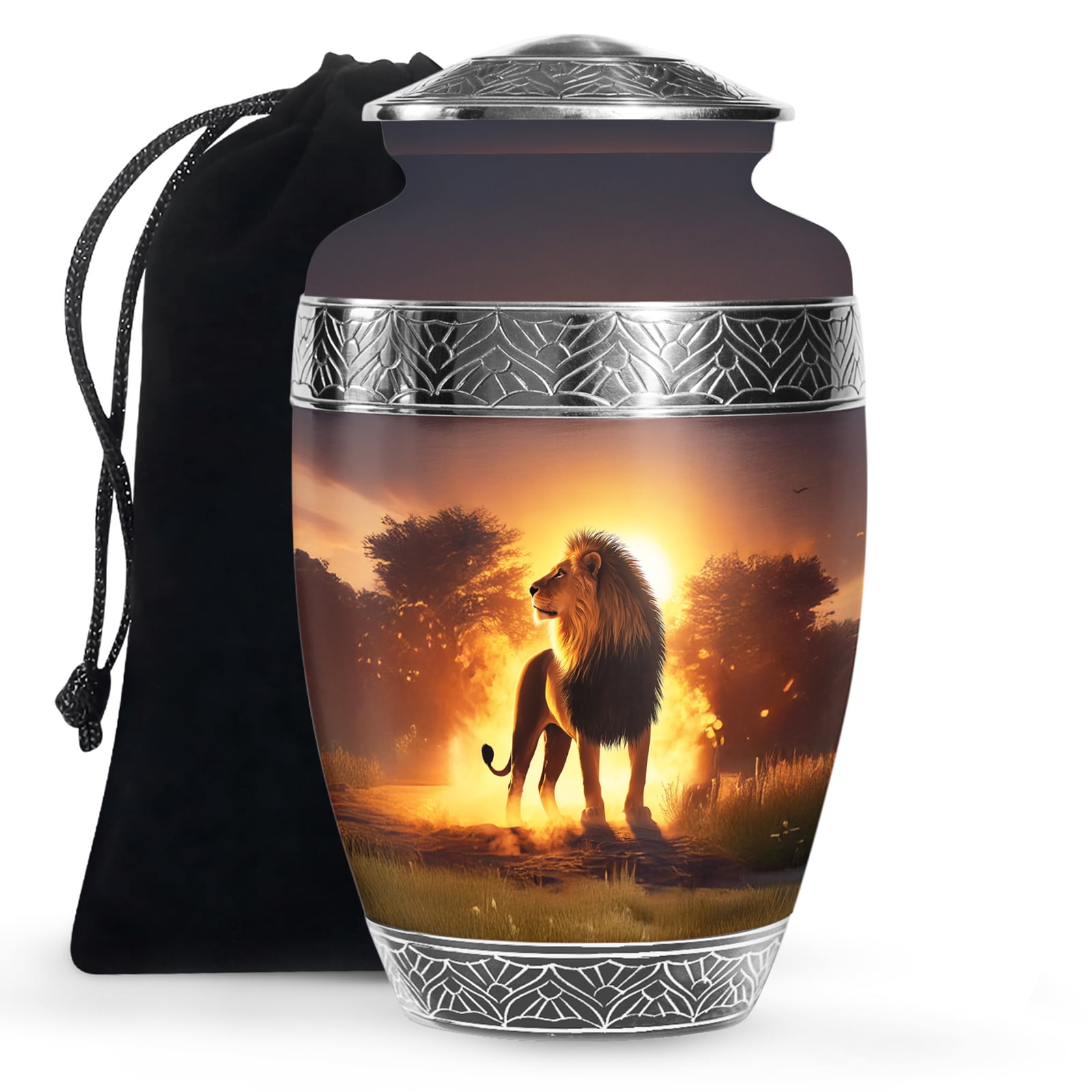 KARYLIZ Lion Cremation Urns For Women - Large Urns For Female Mom & Dad ...