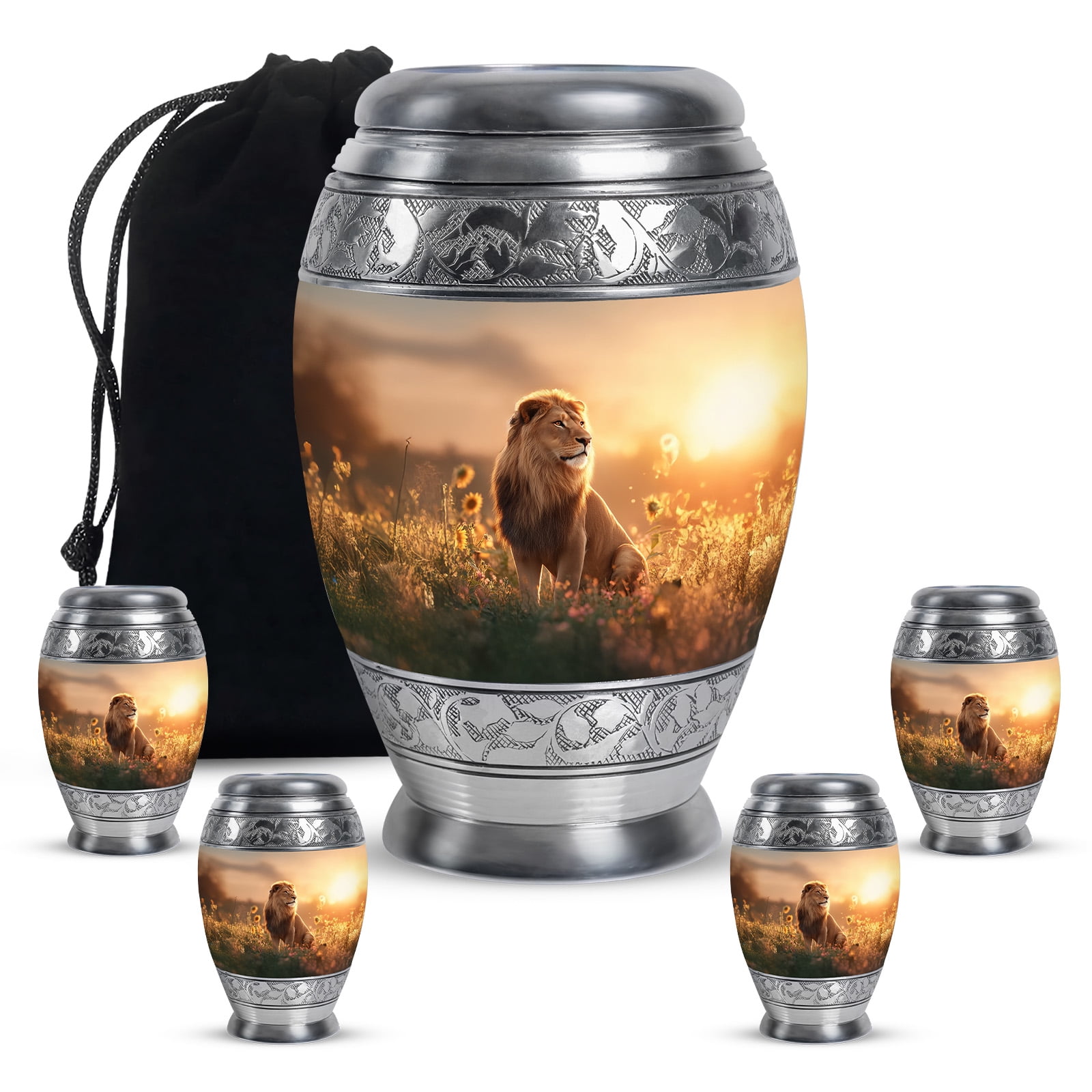 KARYLIZ Lion Funeral Cremation Urns For Women - Small Urns For Human ...