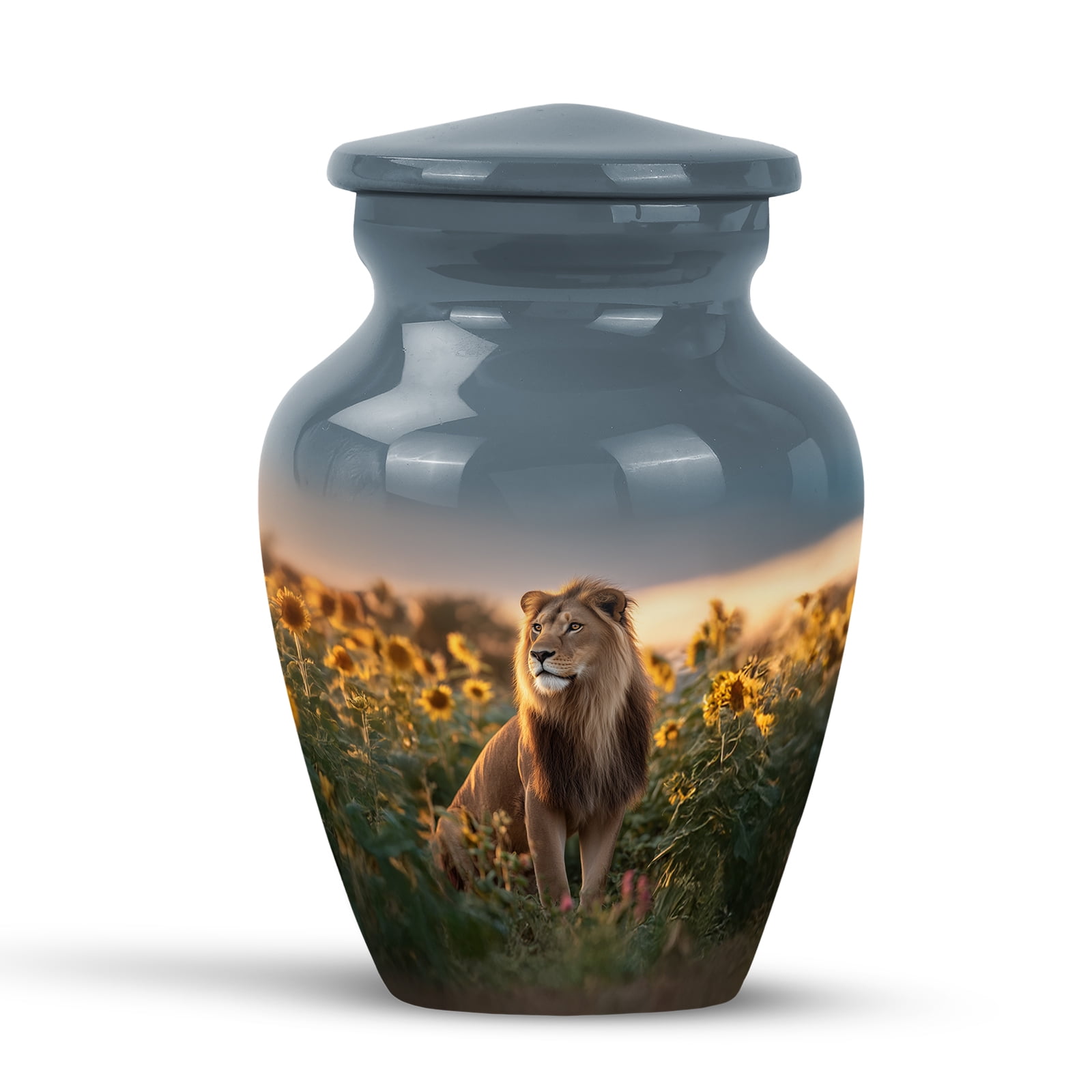 KARYLIZ Lion Funeral Sport Urn - Urn Box For Ashes Adult Male - Cremation Urns For Burial ...