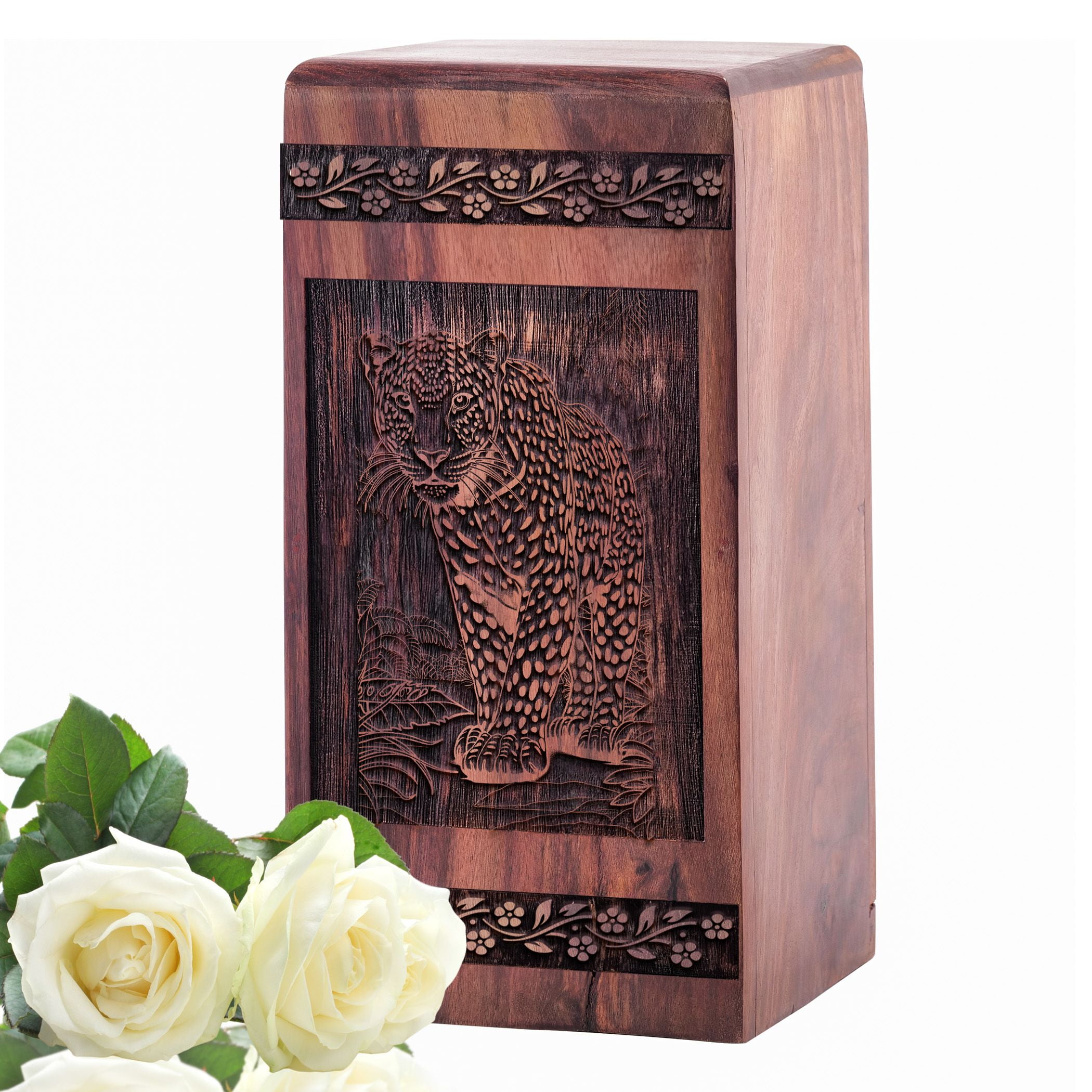 KARYLIZ Lion Wooden Urns For Human Ashes Adult Female - Large Urns For ...