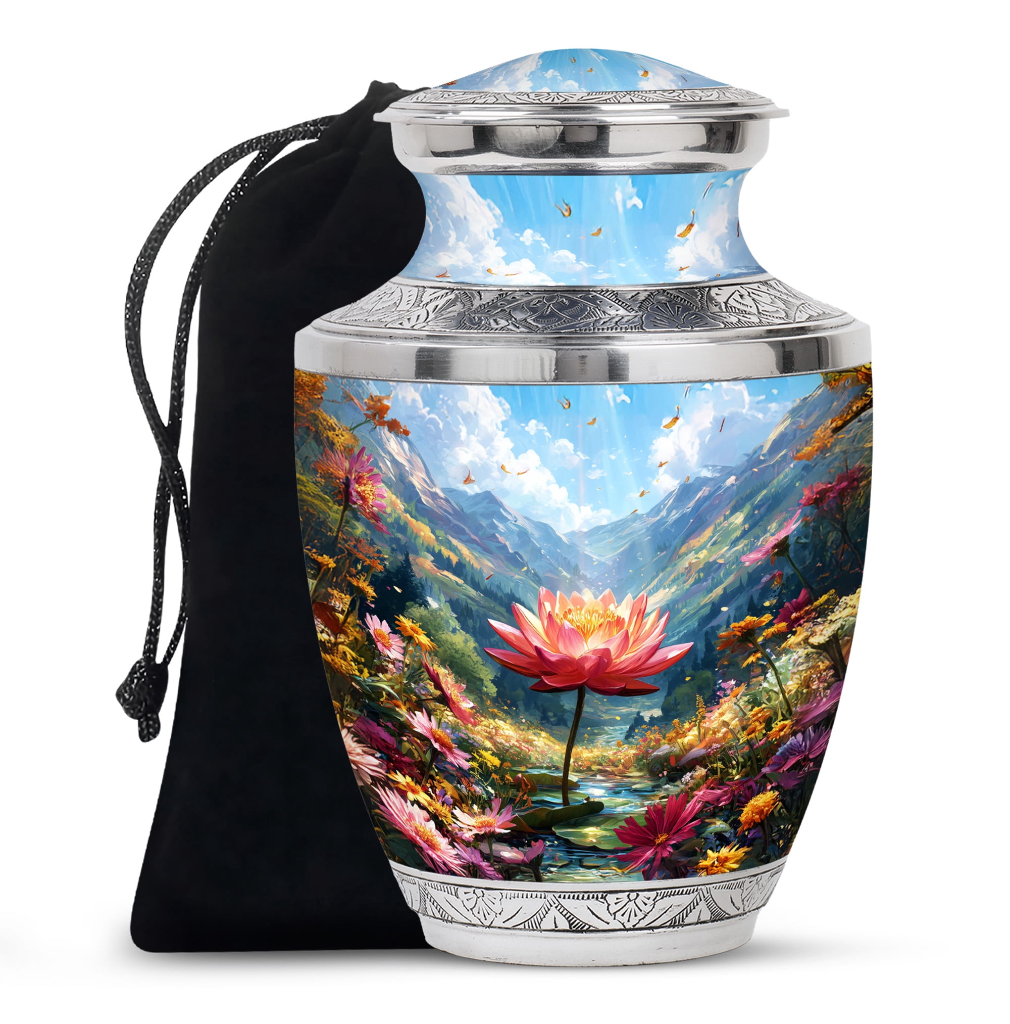 KARYLIZ Lotus Decorative Urns For Human Ashes Adult Woman - Large Urn ...