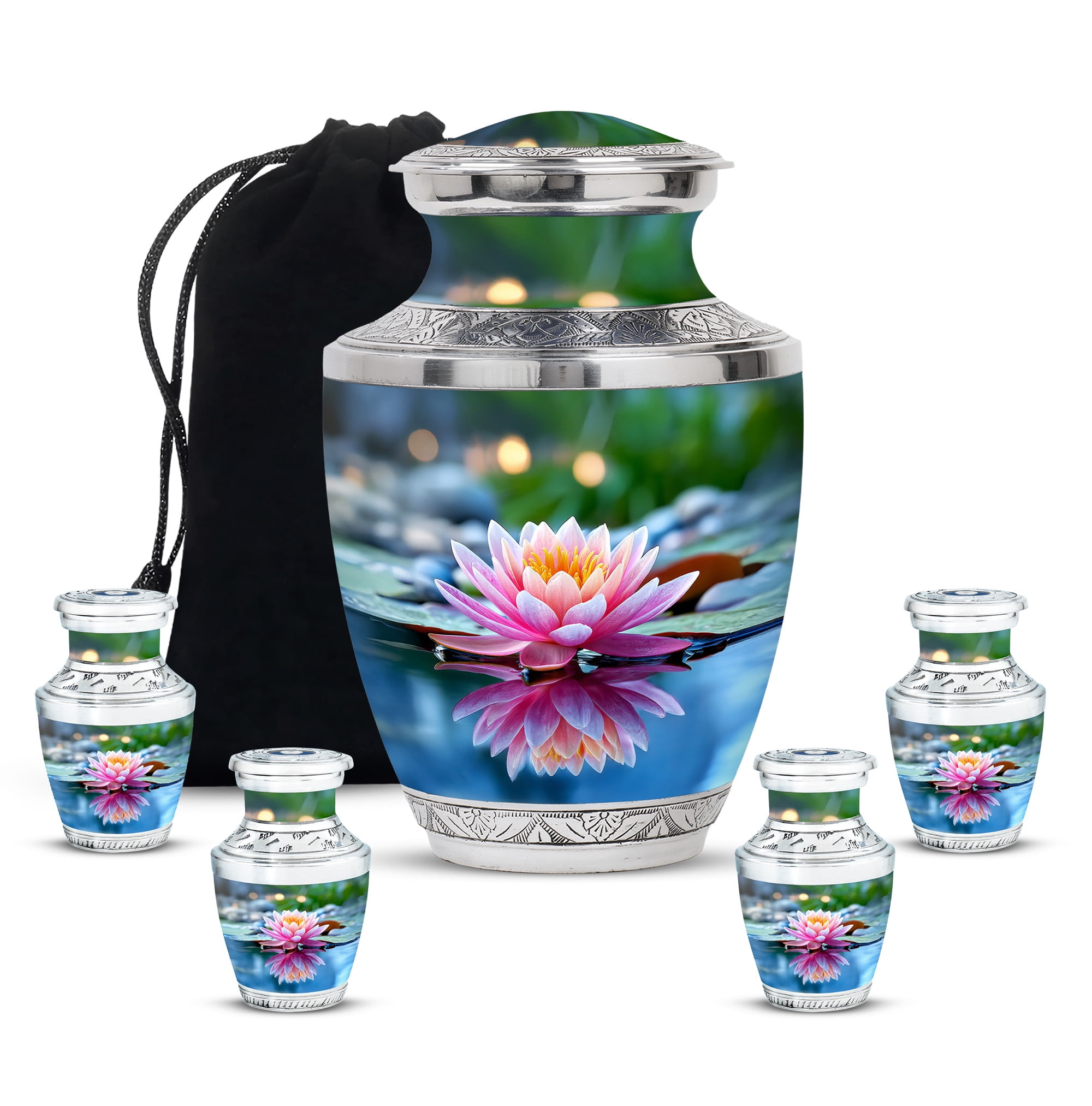 KARYLIZ Lotus Flower Small Urns for Human Ashes Keepsake - Adult ...