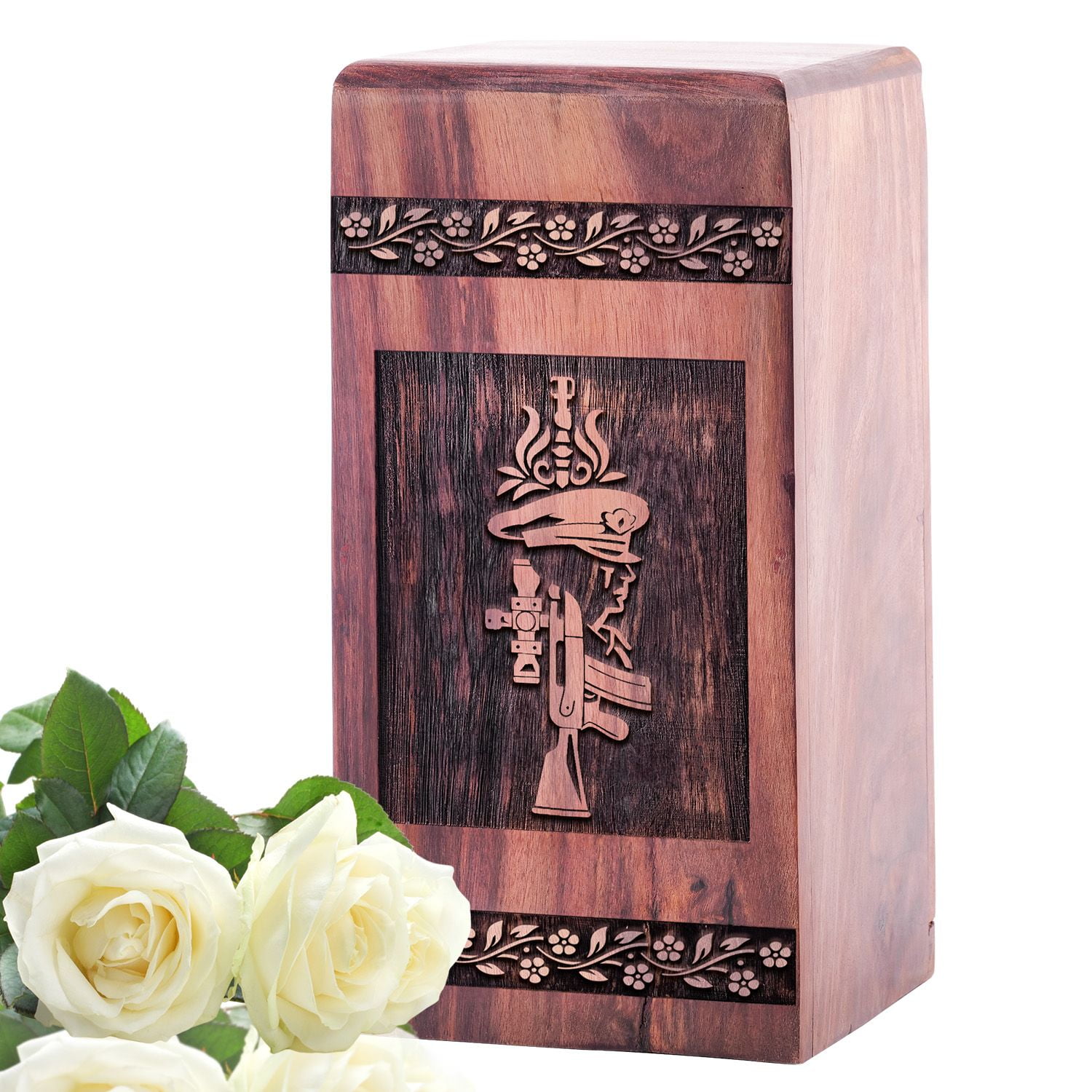 KARYLIZ Memory Of A Solider Memorial Wooden Urn - Earns For Ashes For ...