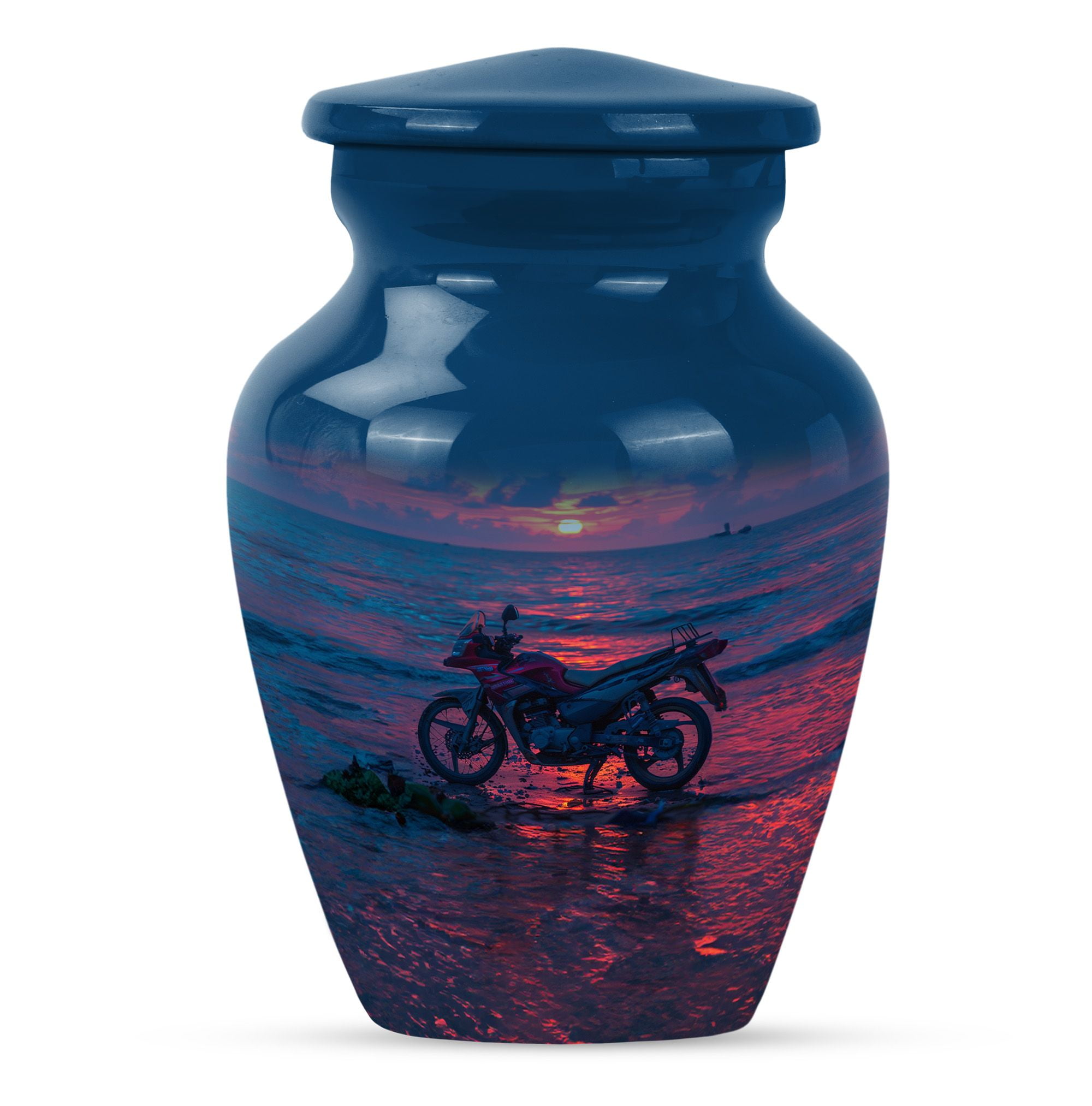 KARYLIZ Motorcycle Urn - Sunset Blue Urns For Human Ashes Adult Man ...