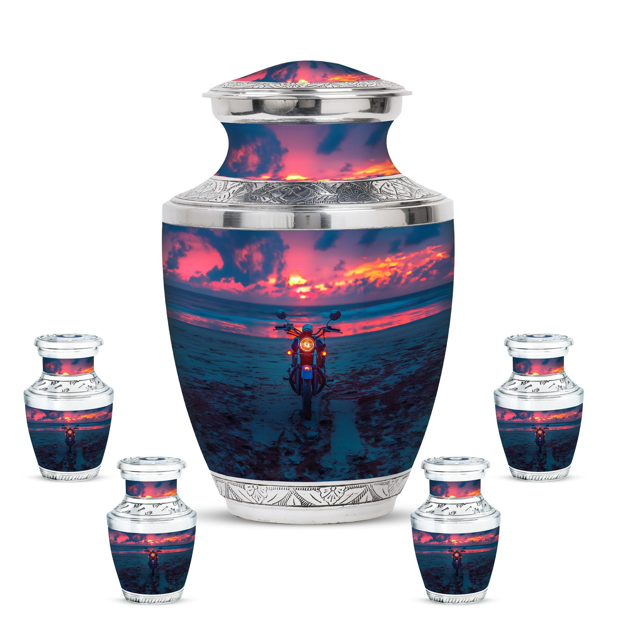 KARYLIZ Motorcycle Urns for Ashes – Decorative Cremation (Combo 10" & 3 ...