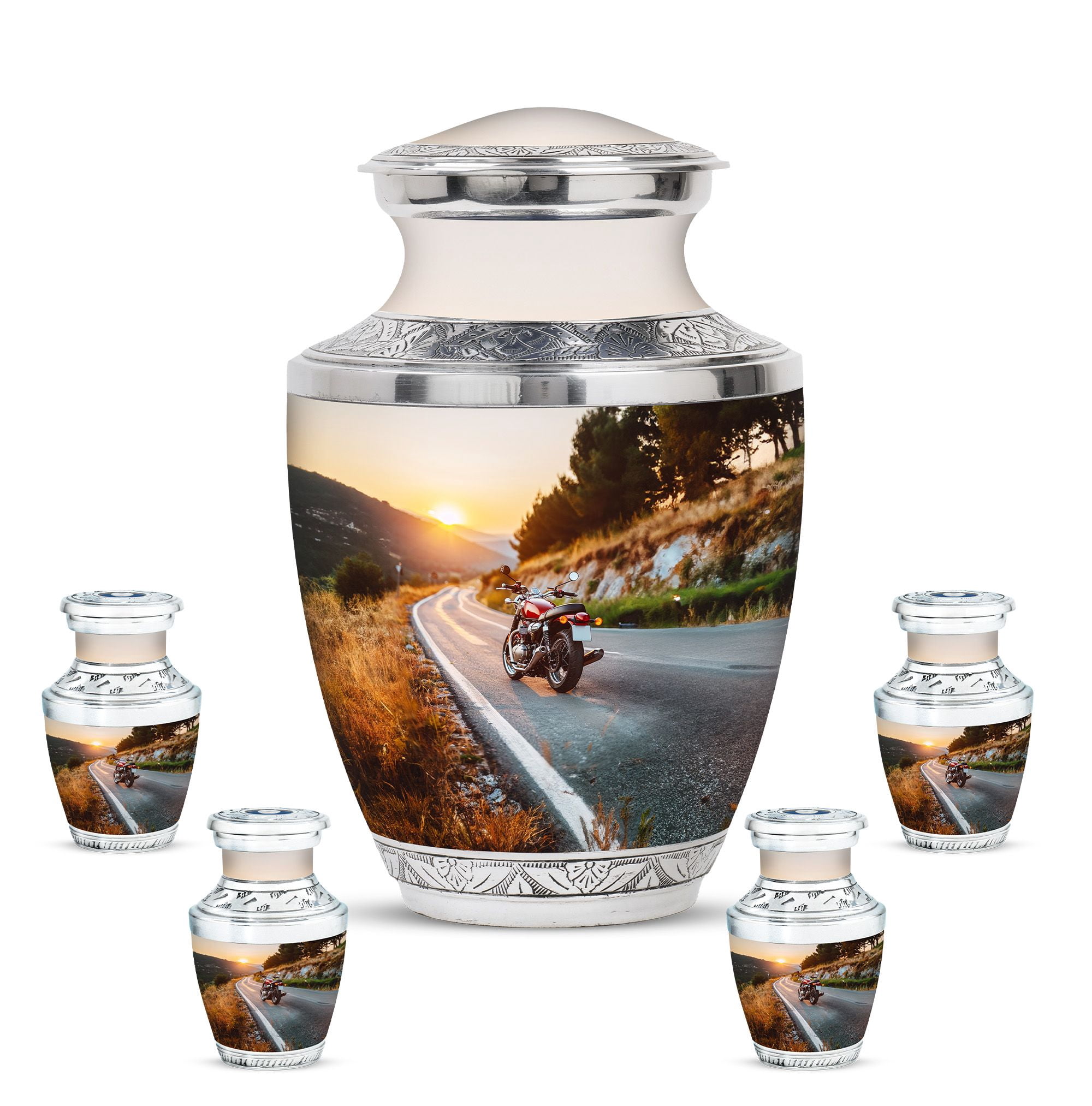 KARYLIZ Motorcycle Urns for Human Ashes - Sunrise Cremation Urns for ...