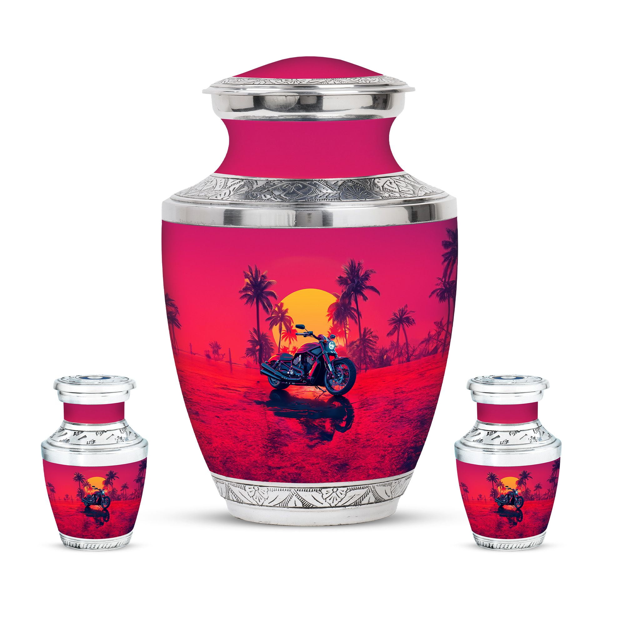 KARYLIZ Motorcycle Urns For Ashes Adult Male – Large Funeral Urns For ...