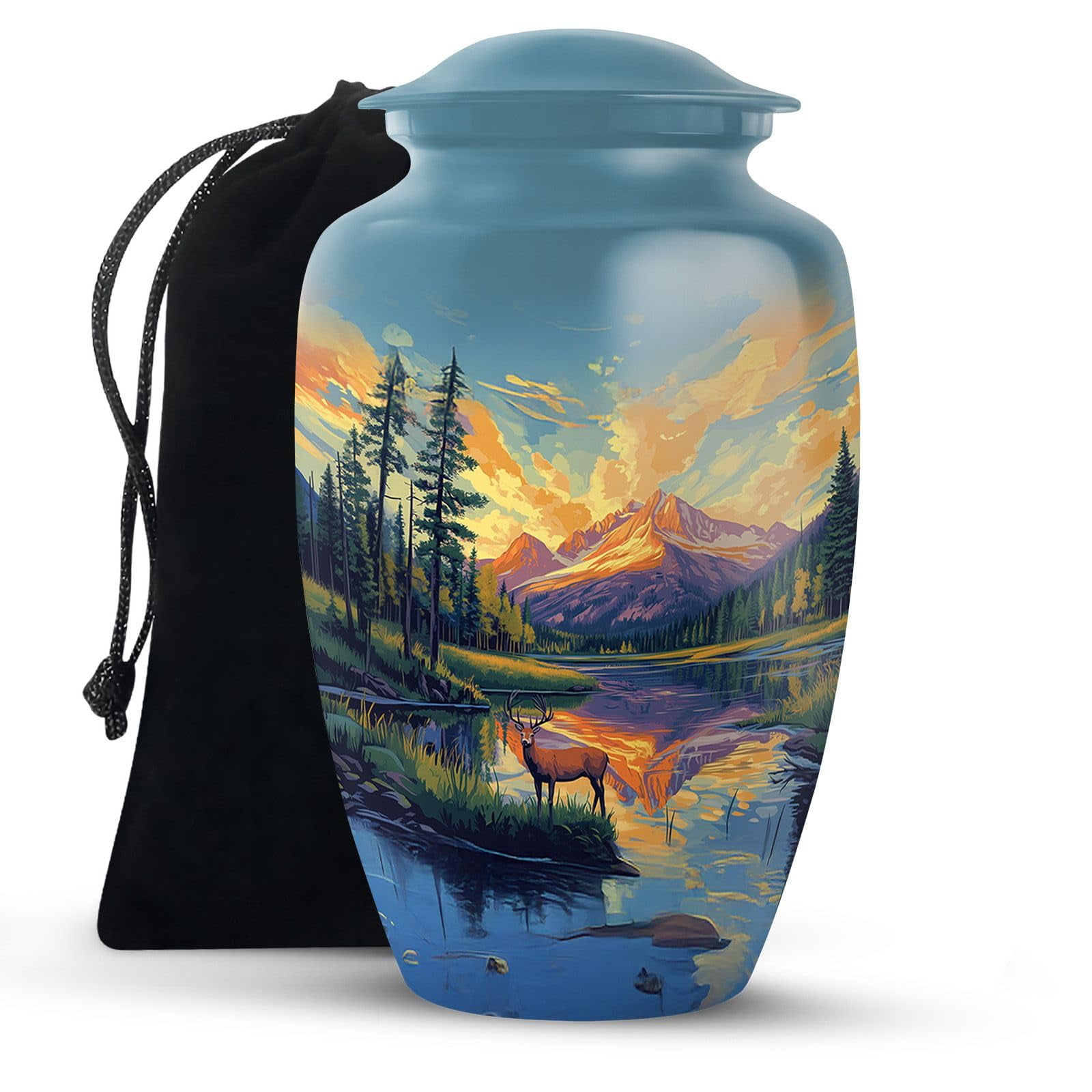 KARYLIZ Mountain Large Outdoor Ashes Urns for Men & Women - Deer ...