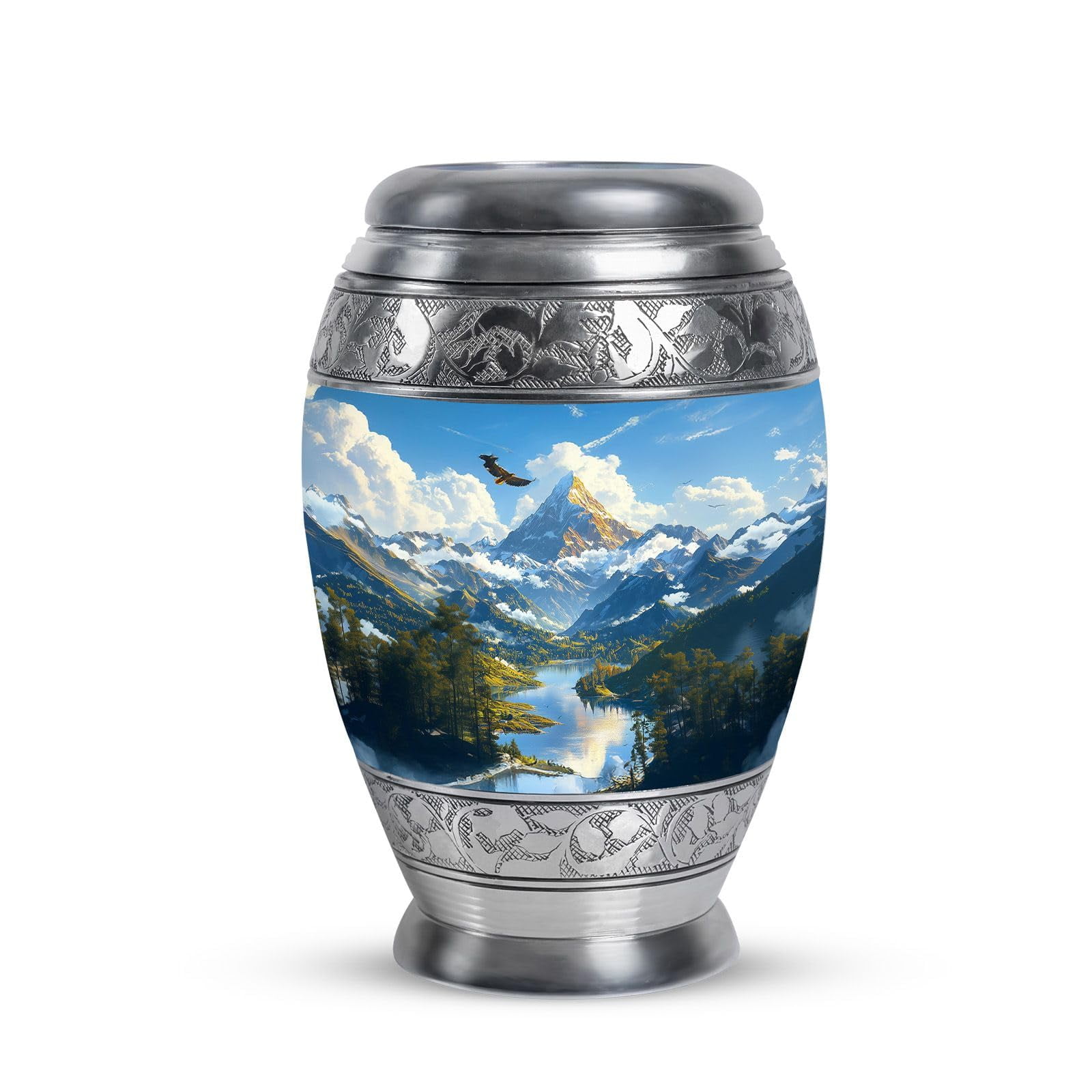 KARYLIZ Mountain Miniature Human Ashes Holder - Blue Tiny Cremation ...