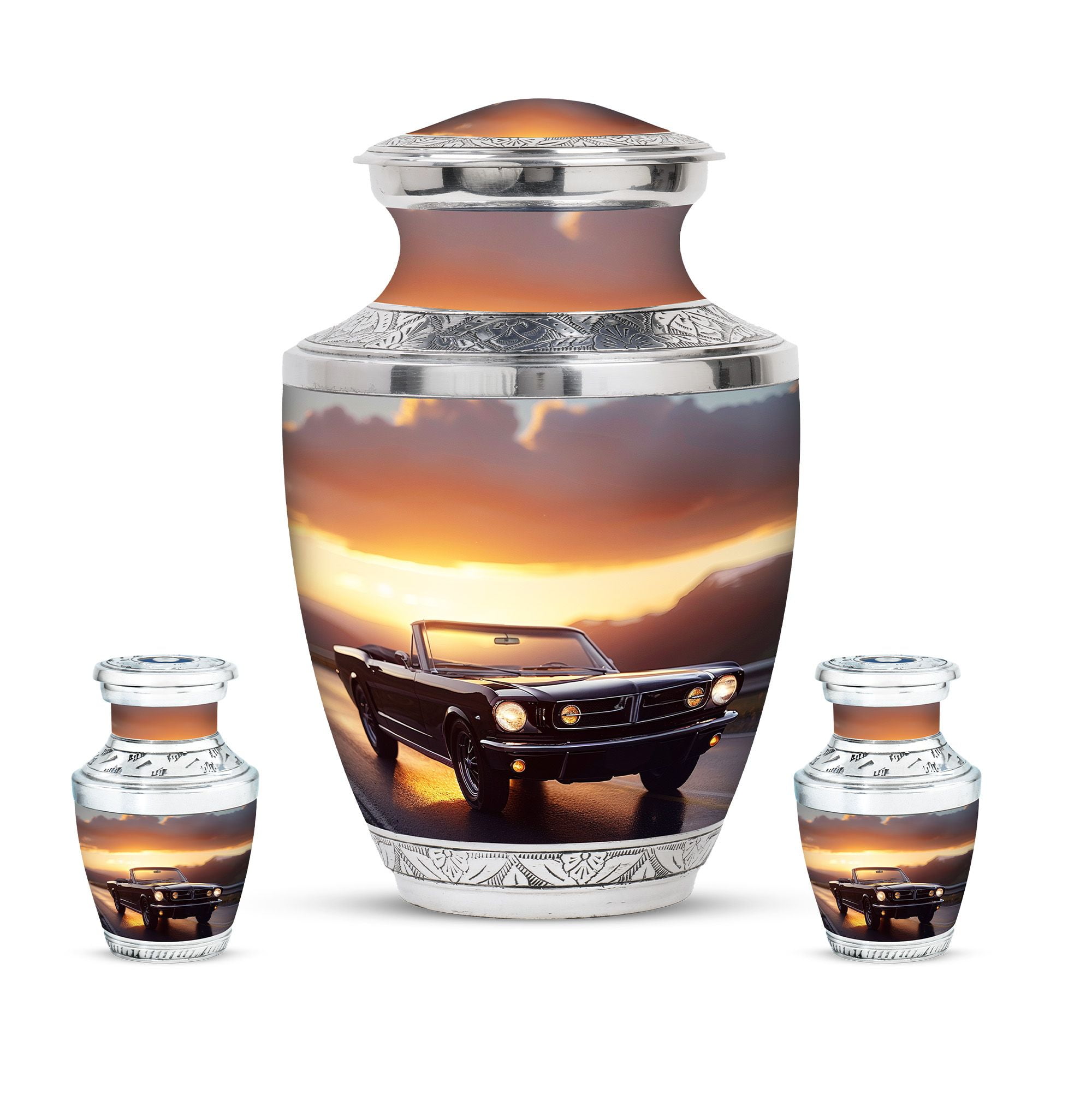 KARYLIZ Muscle Cars Racing Small Keepsake Urns For Human Ashes ...