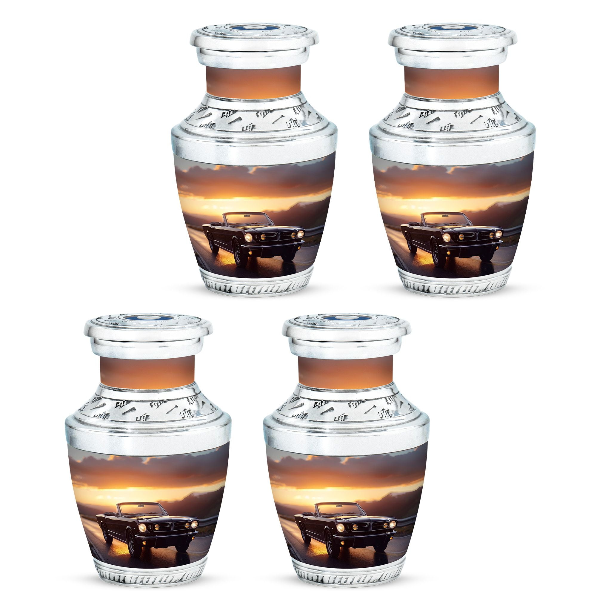 KARYLIZ Muscle Cars Racing Small Urn for Ashes for Women - Decorative ...