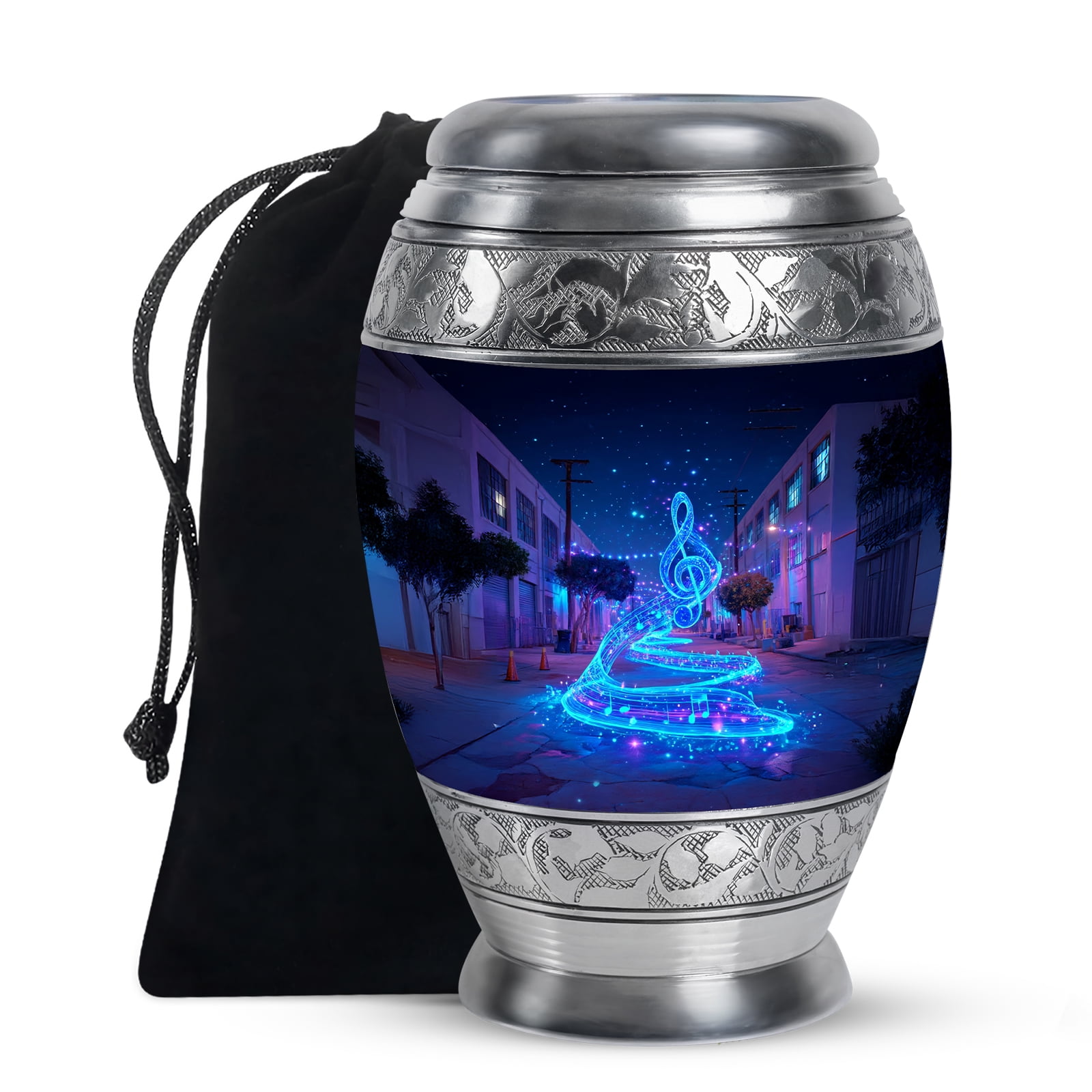 KARYLIZ Music Cremation Urns For Human Ashes Adult Man - 10 Inch - Blue ...