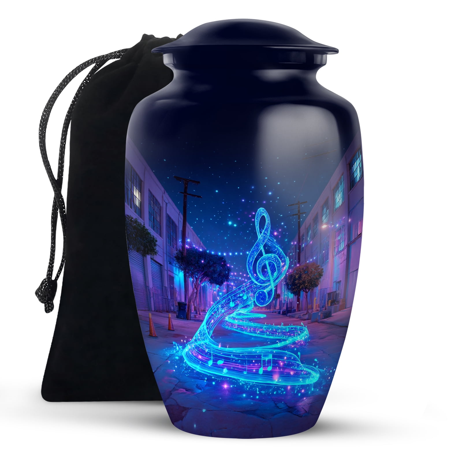 KARYLIZ Music Urn - Funeral Urns For Human Ashes Women - Blue Musical ...