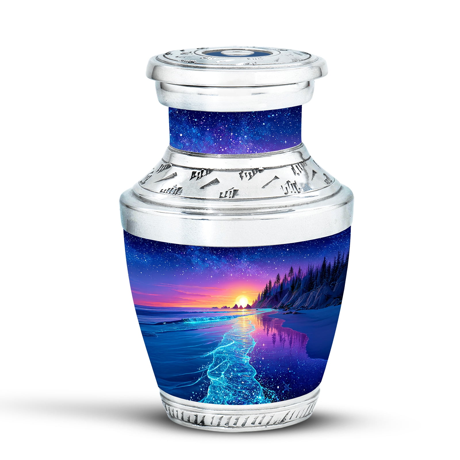 KARYLIZ Ocean Blue Sunset Urns For Human Ashes Adult Man, Unique ...