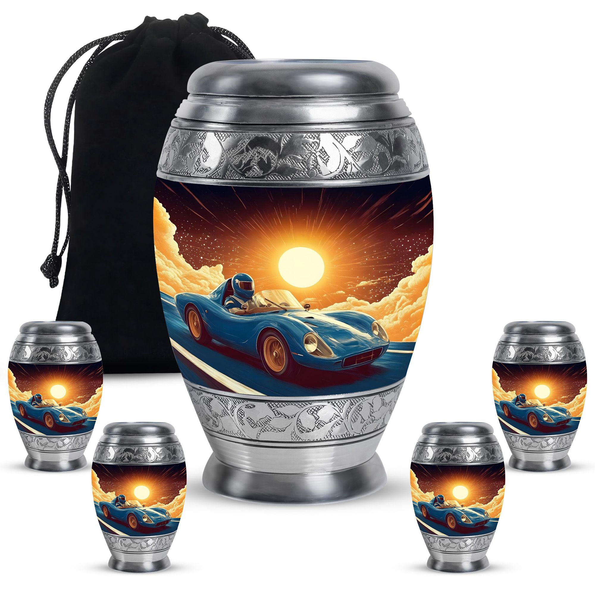 KARYLIZ Old Classical Car Urns - Small Urns for Human Ashes Adult Man ...