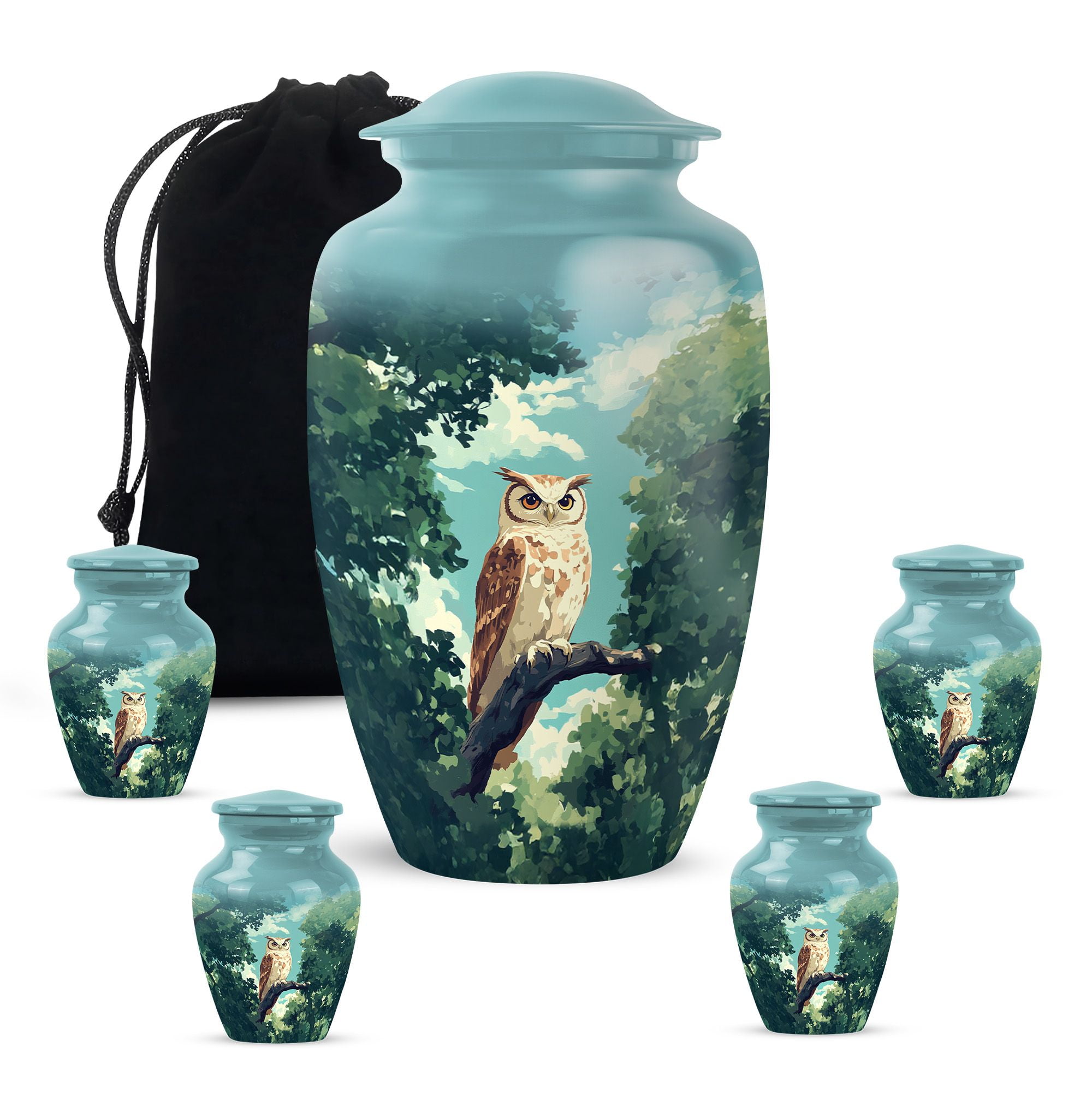 KARYLIZ Owl Cremation Urns For Human Ashes, Mini Urn For Ashes, Burial ...