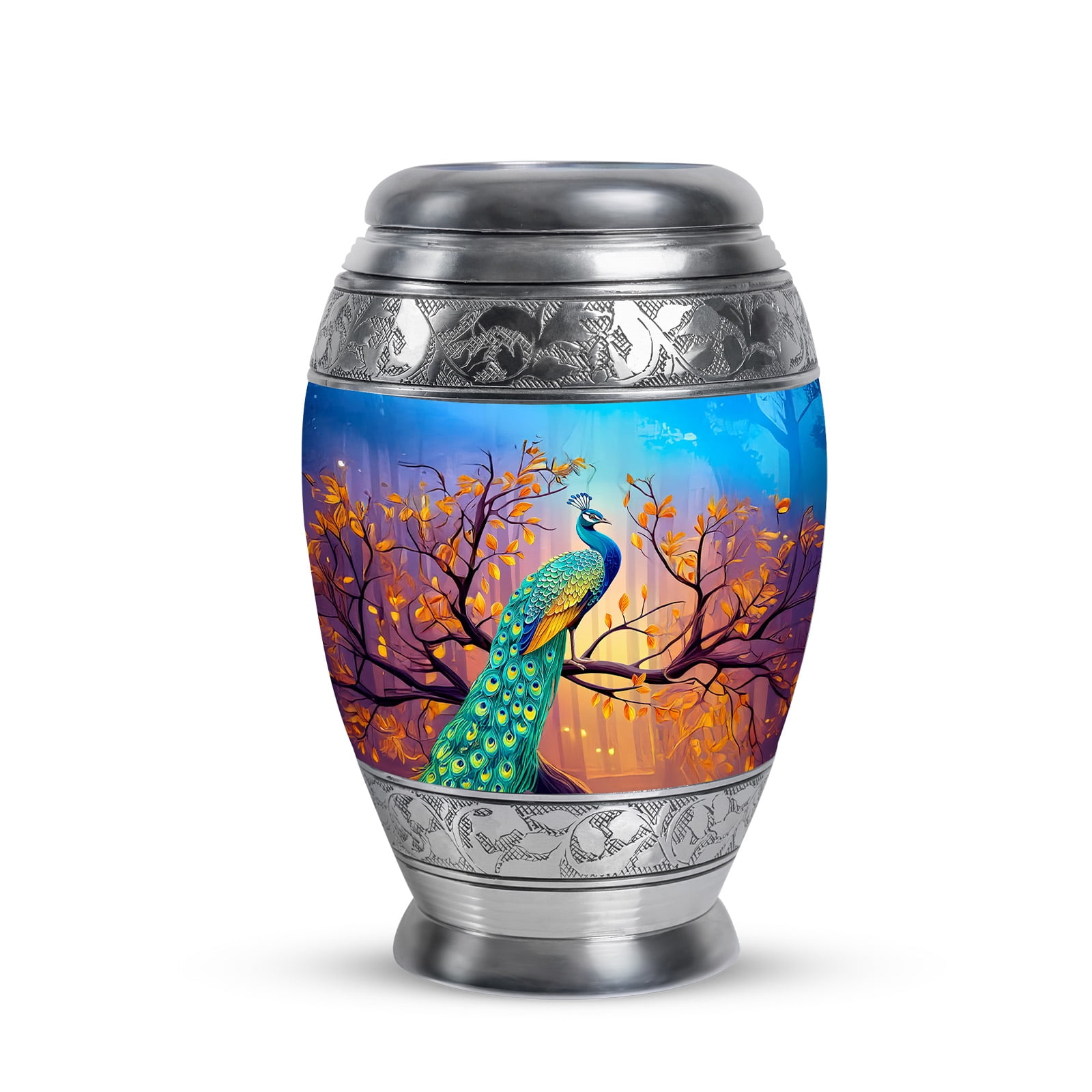 KARYLIZ Peacock Cremation Boxes, Funeral Memorial Urn for Family, Urns ...