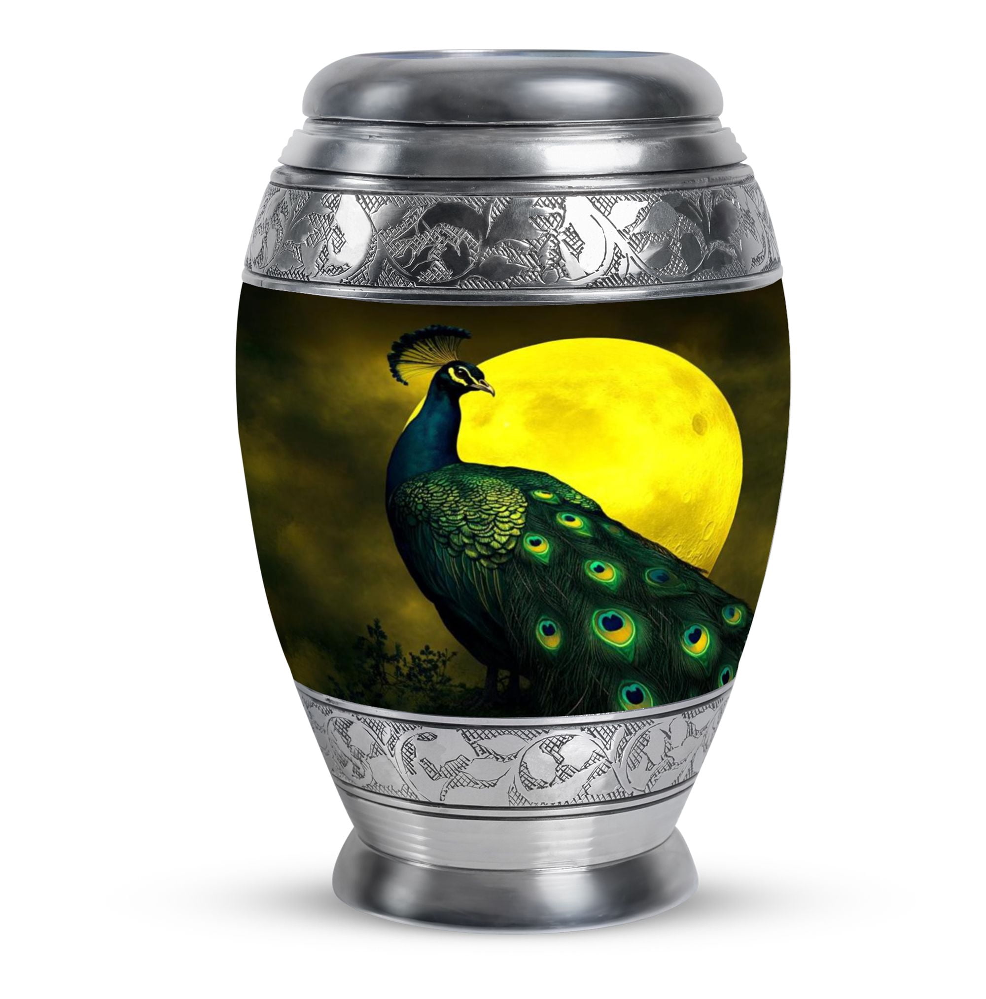 KARYLIZ Peacock Cremation Urns For Men - Sunrise Large Funeral Urn for ...