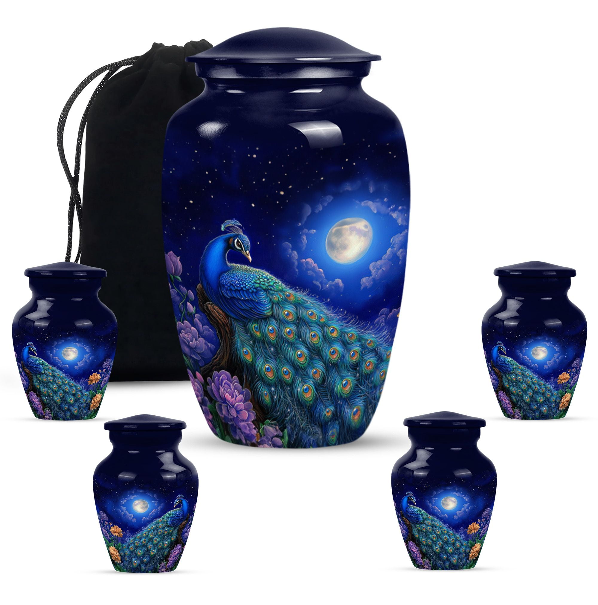 KARYLIZ Peacock Urn - Cremation Boxes For Human Ashes - Small Urns For ...