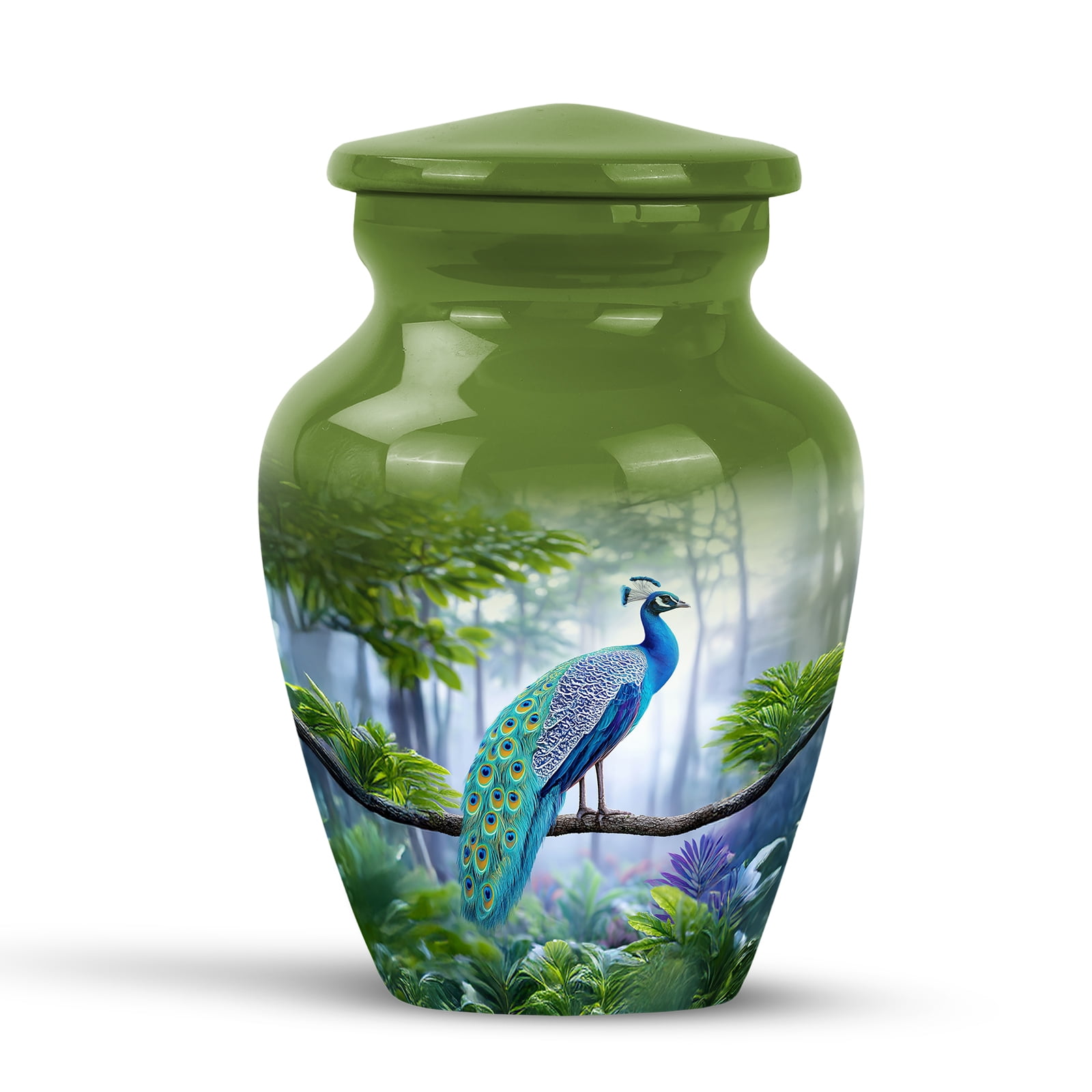 KARYLIZ Peacock Urn for Humans Ash, Mini Keepsakes Urns, Small Cremation Urn for Male & Female ...