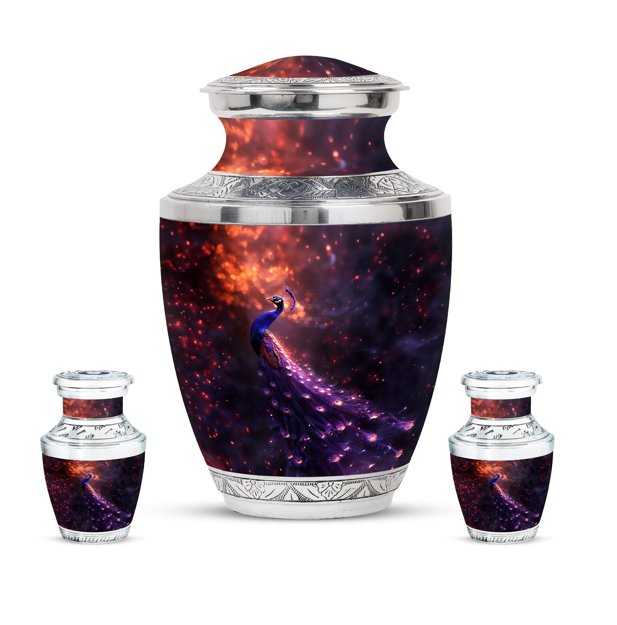 KARYLIZ Peacock Urns For Human Ashes – Cremation Urns For Male & Female ...