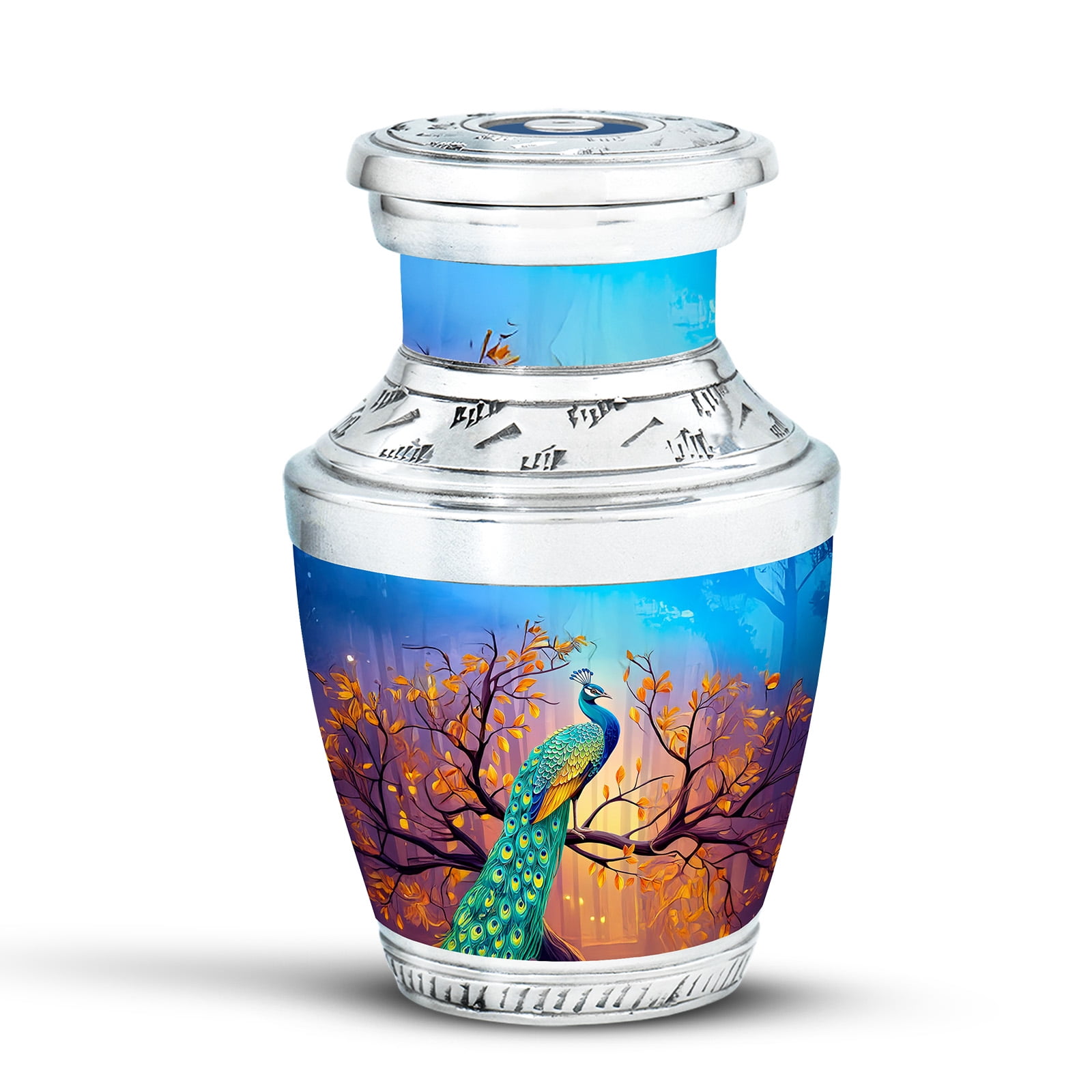 KARYLIZ Peacock Urns For Humans Ashes Adults Mom and Dad, Memorial Decorative Urn Parents ...