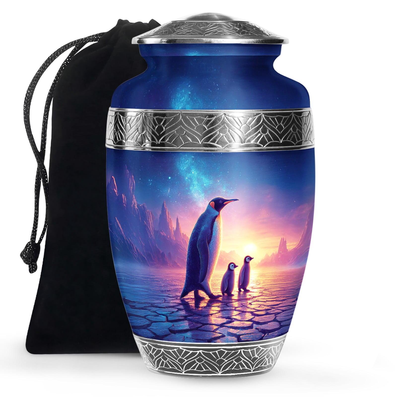 KARYLIZ Penguin Urn - Memorial Urn for Family - Ash Container for ...