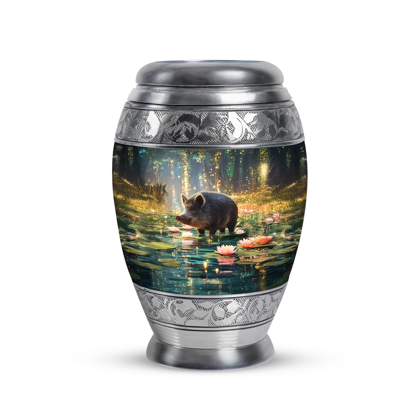 KARYLIZ Pig Funeral Urns For Adult Ashes Men - Blue Keepsake Funeral ...