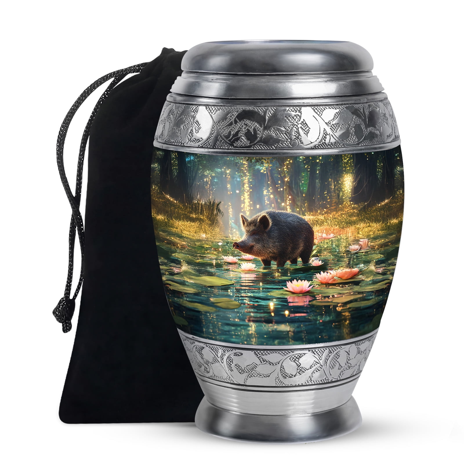 KARYLIZ Pig Funeral Urns For Adult Ashes Men - Blue Large Funeral Urn ...