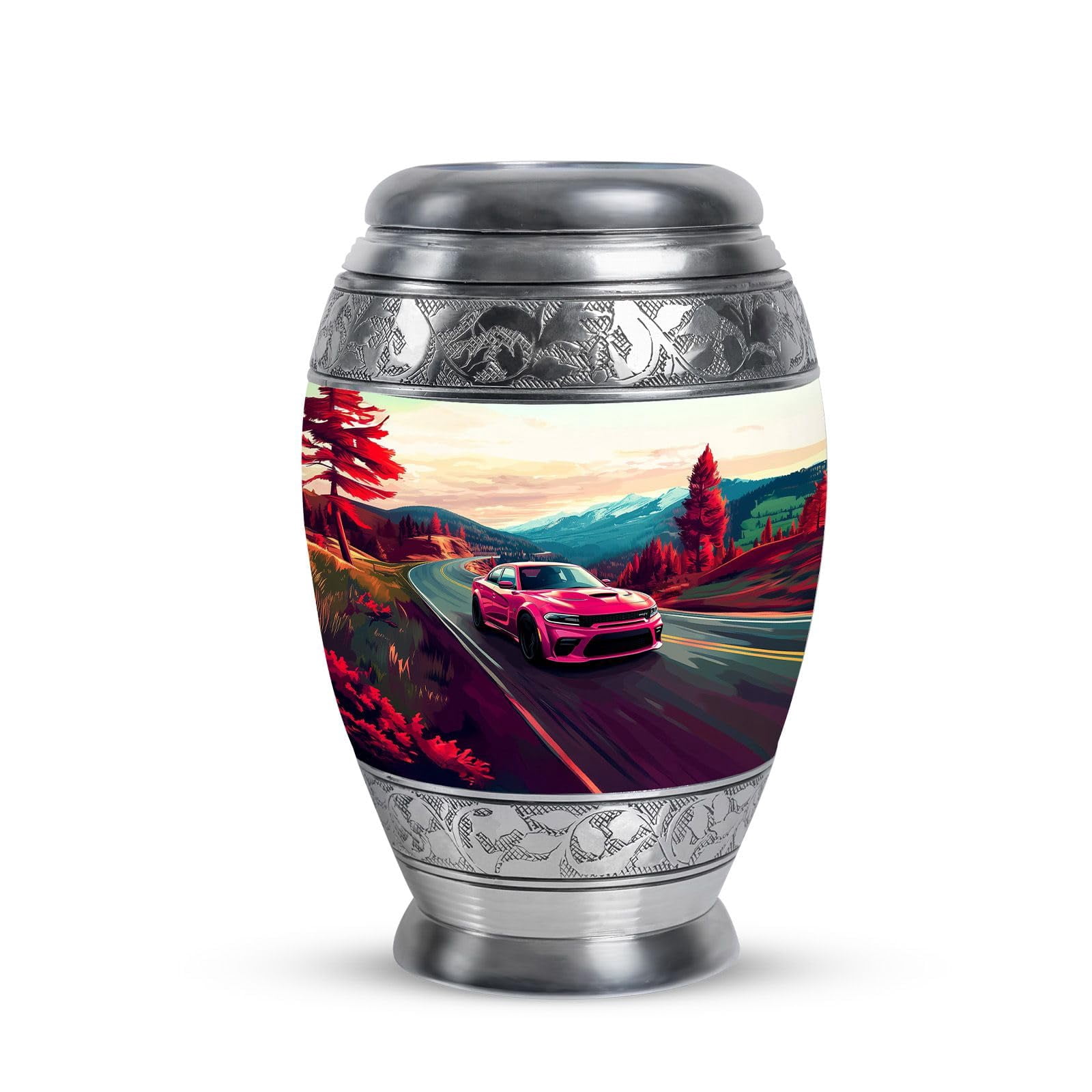 KARYLIZ Pink Car Urn for Ashes of Loved Ones Racing - Mini Ash Urn for ...