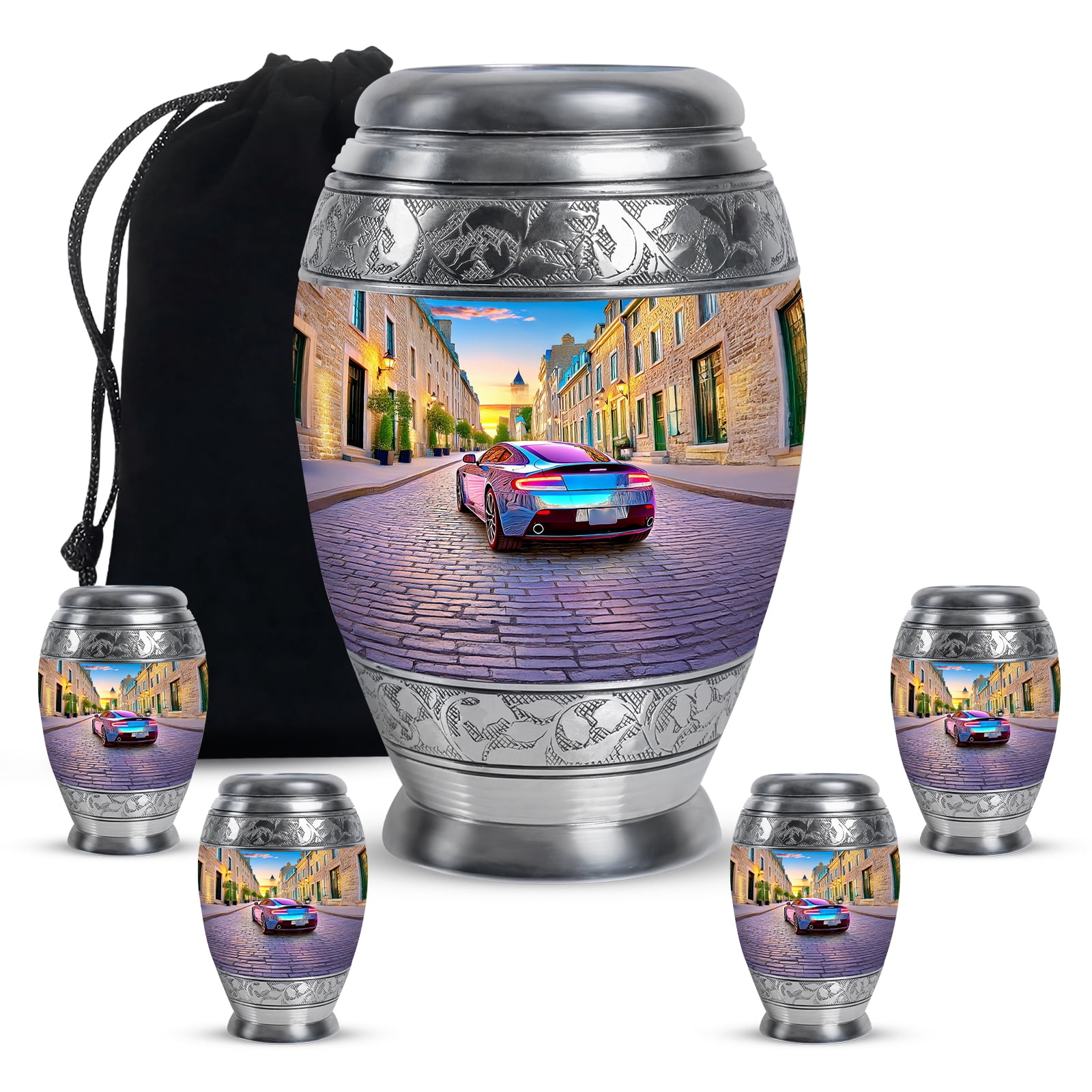 KARYLIZ Pink Car Urns For Human Ashes Adult Man, Mini Keepsake Urn for ...