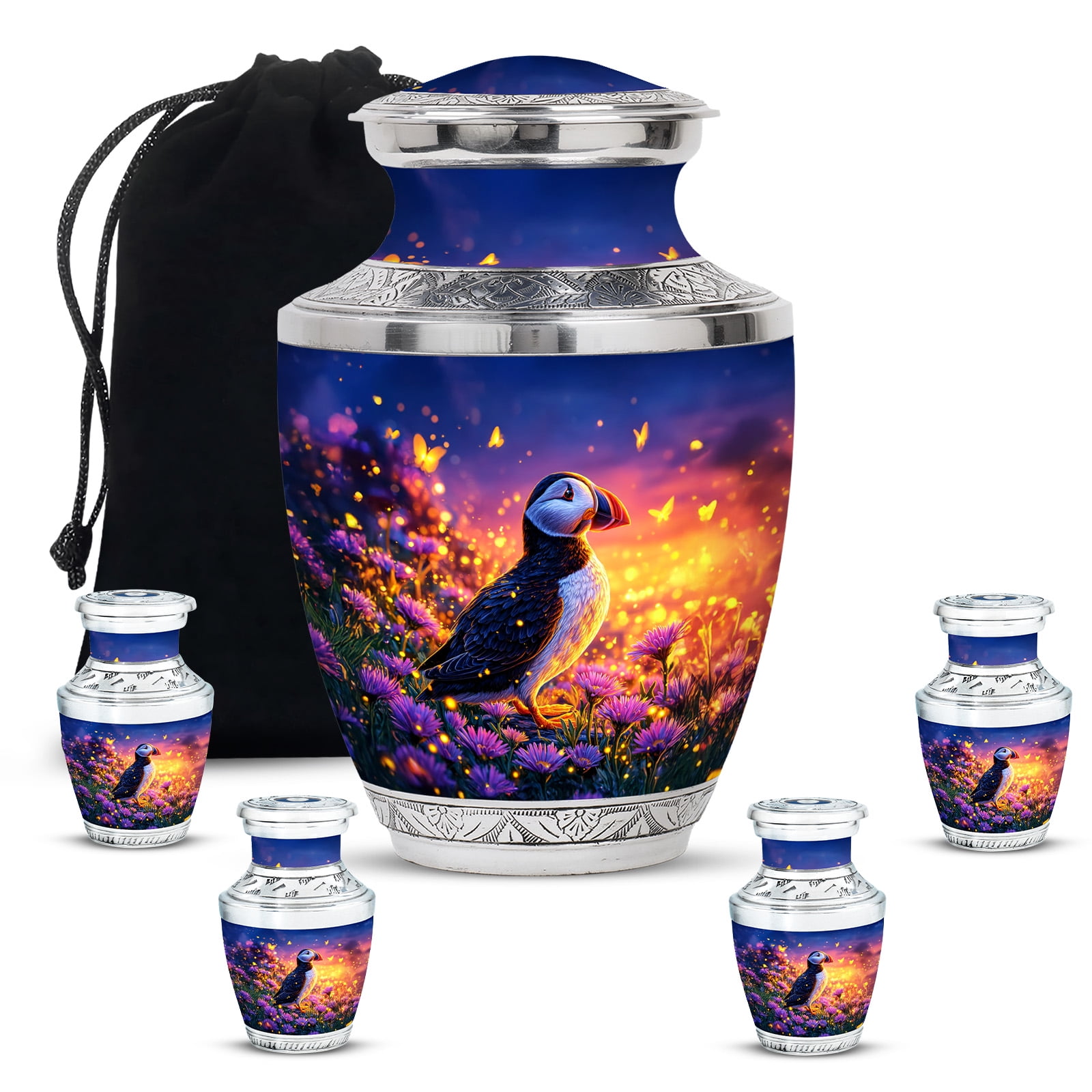KARYLIZ Puffins Funeral Keepsake Urns For Human Ashes Adult Female ...