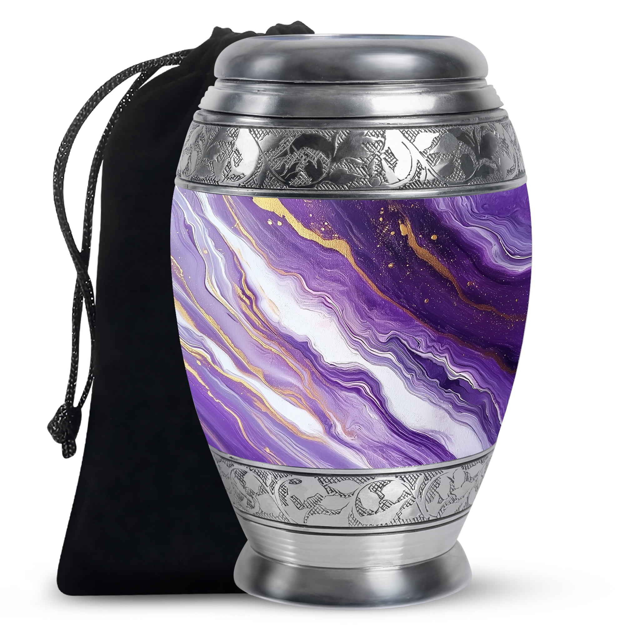 KARYLIZ Purple Urns For Human Ashes Adult Female - Funeral Urns For ...