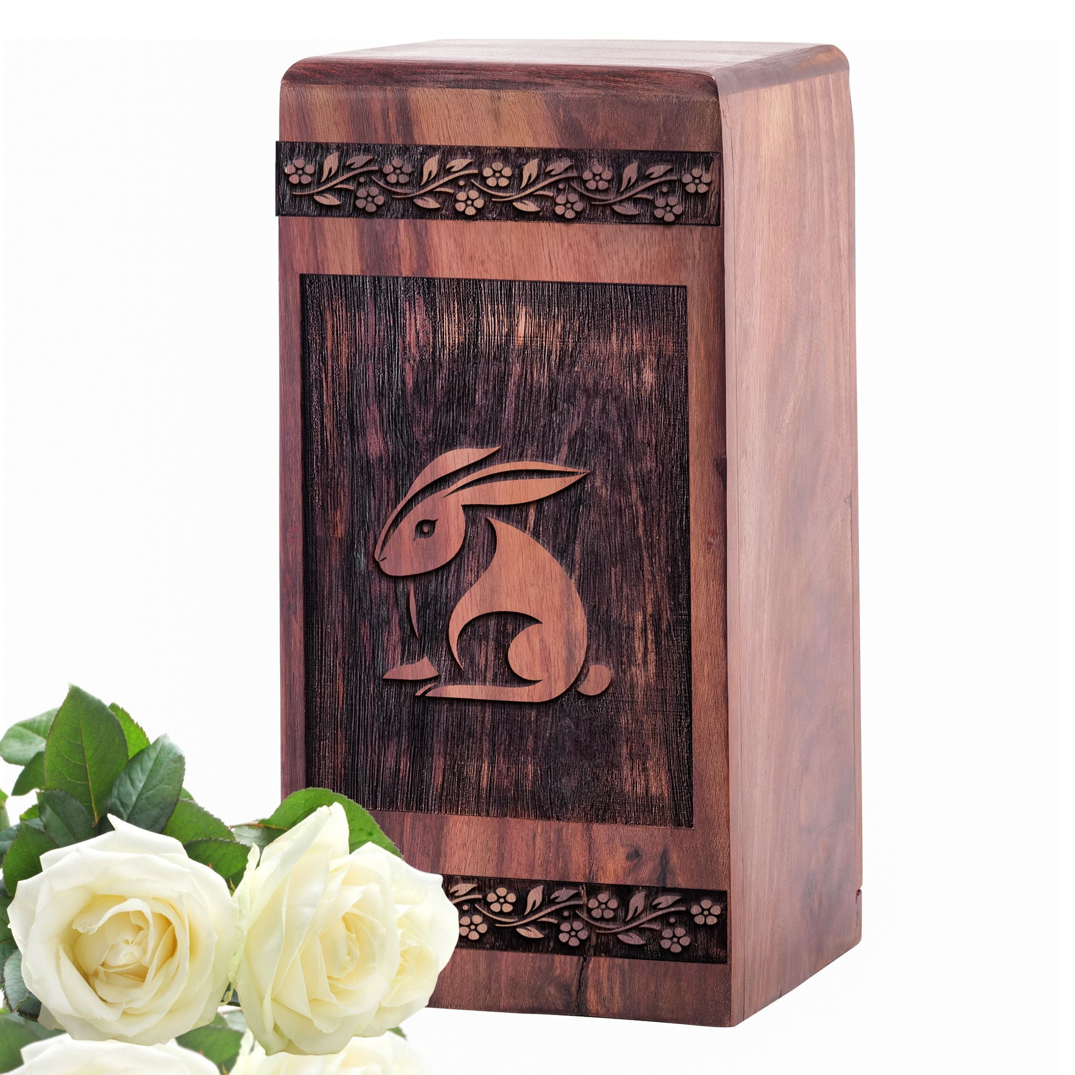KARYLIZ Rabbit Urns - Adult Ashes Wood Urns Box - Little Wooden ...
