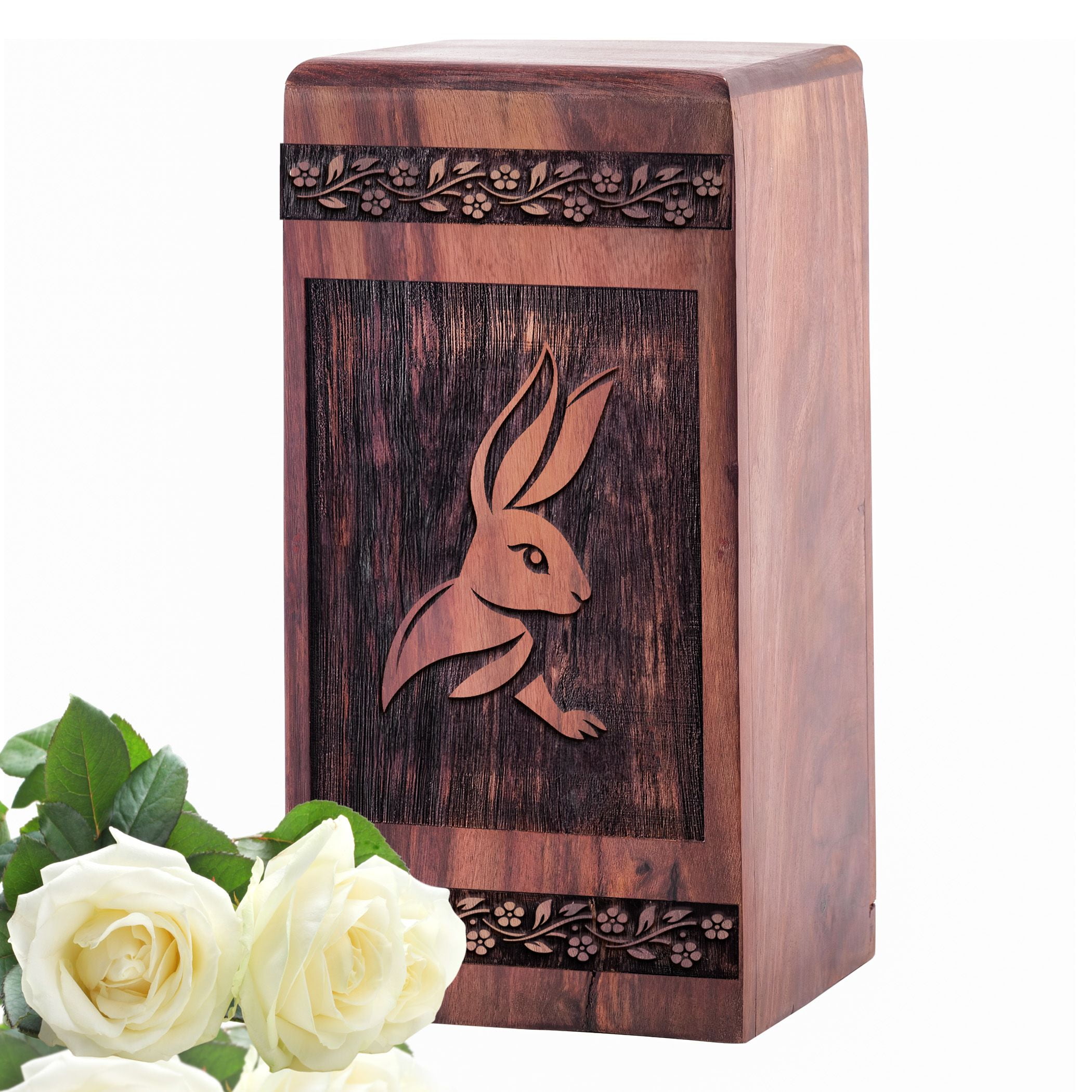 KARYLIZ Rabbit Urns For Men Adults - Keepsake Wooden Urns For Ashes ...