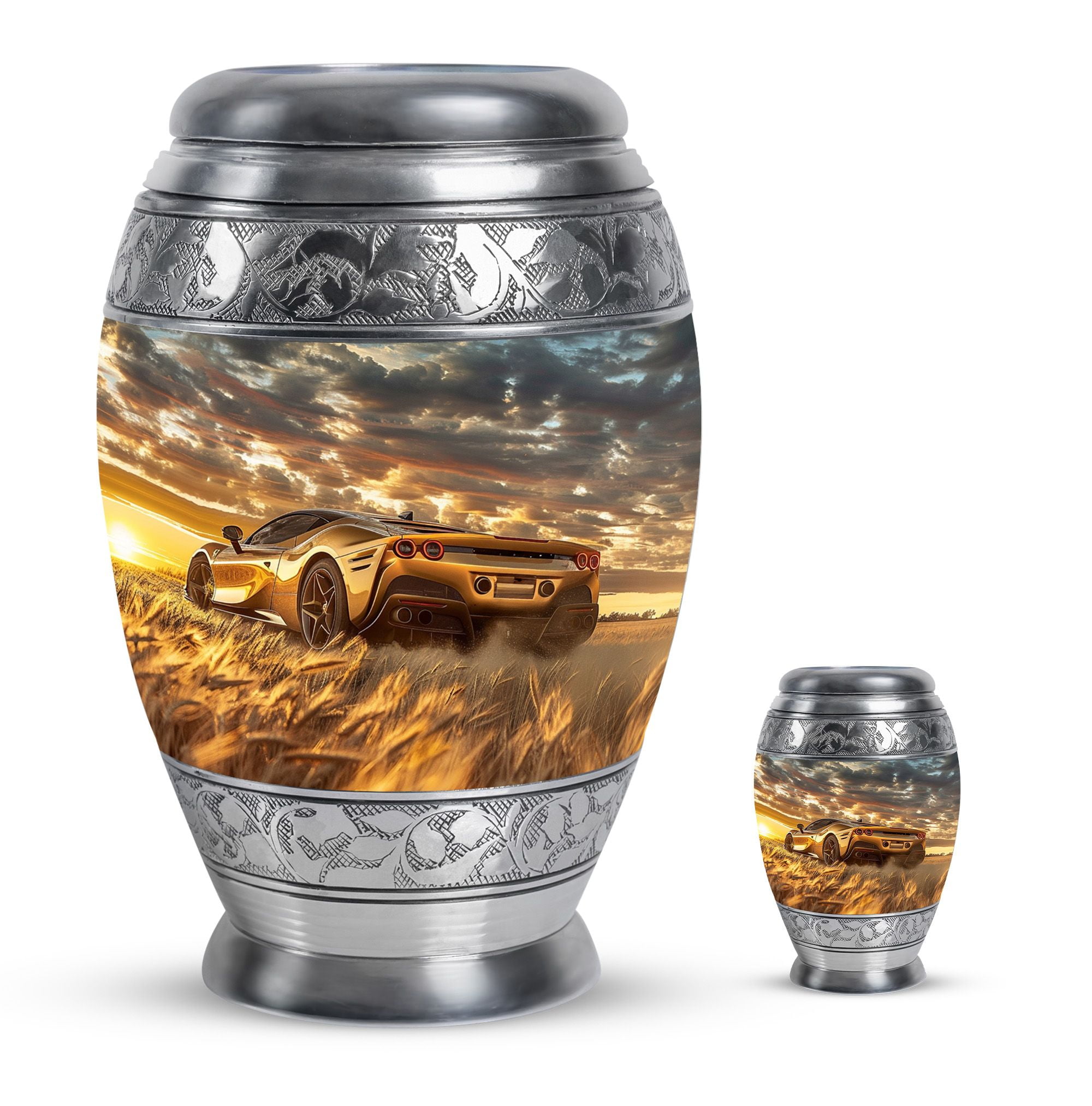 KARYLIZ Race Car Urn - Funeral Urn - Small Urn For Human Ashes Keepsake ...