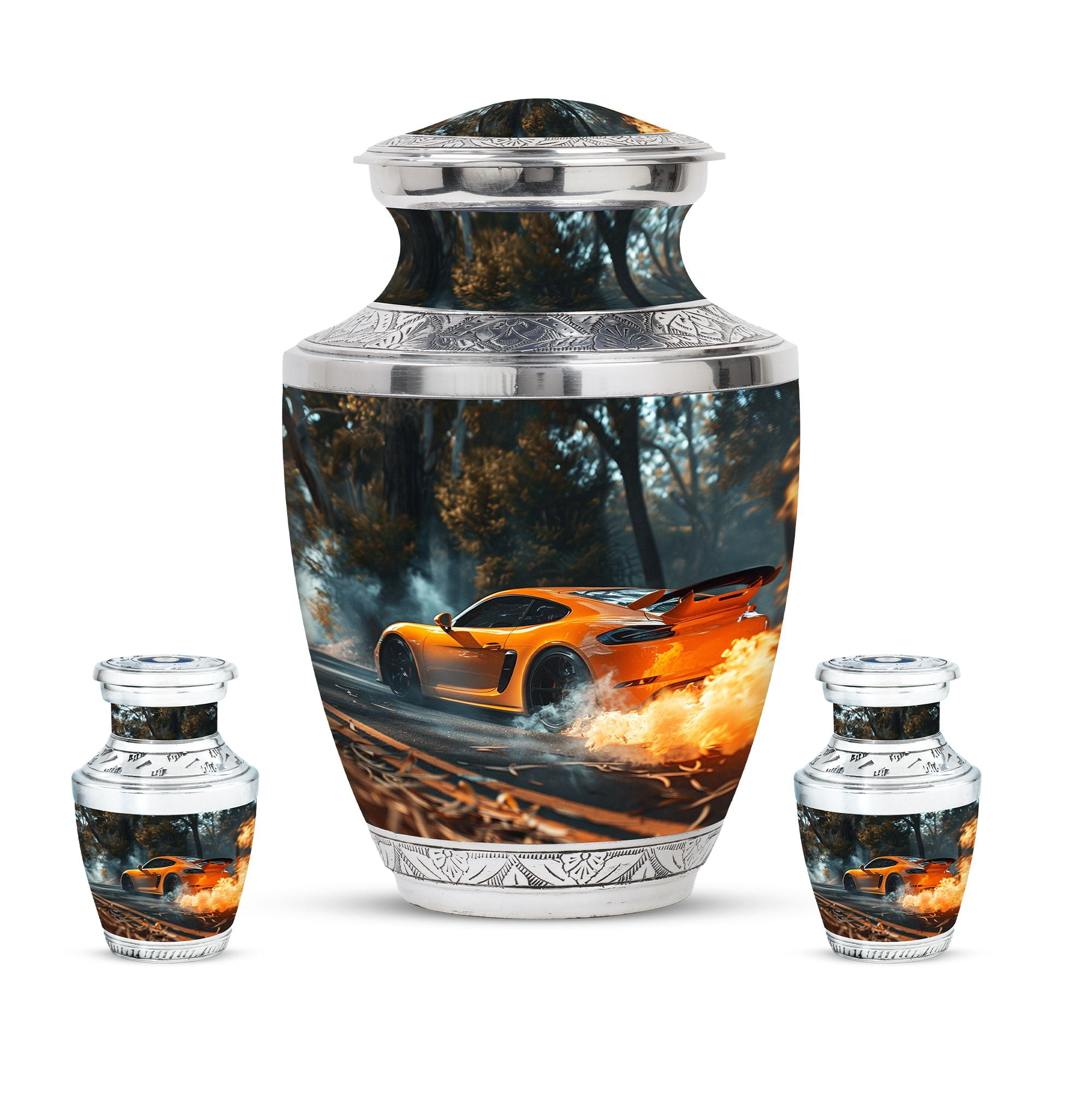 KARYLIZ Racer Car Cremation Urn for Women - Burial Urns for Adult Human ...