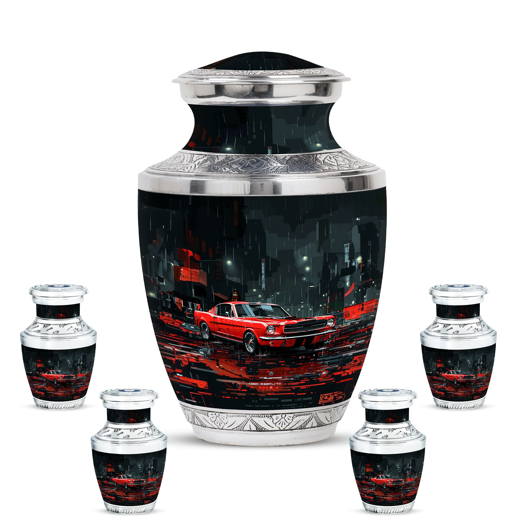 KARYLIZ Racer Car Mini Urn for Ashes - Cremation Urns for Human Ashes ...