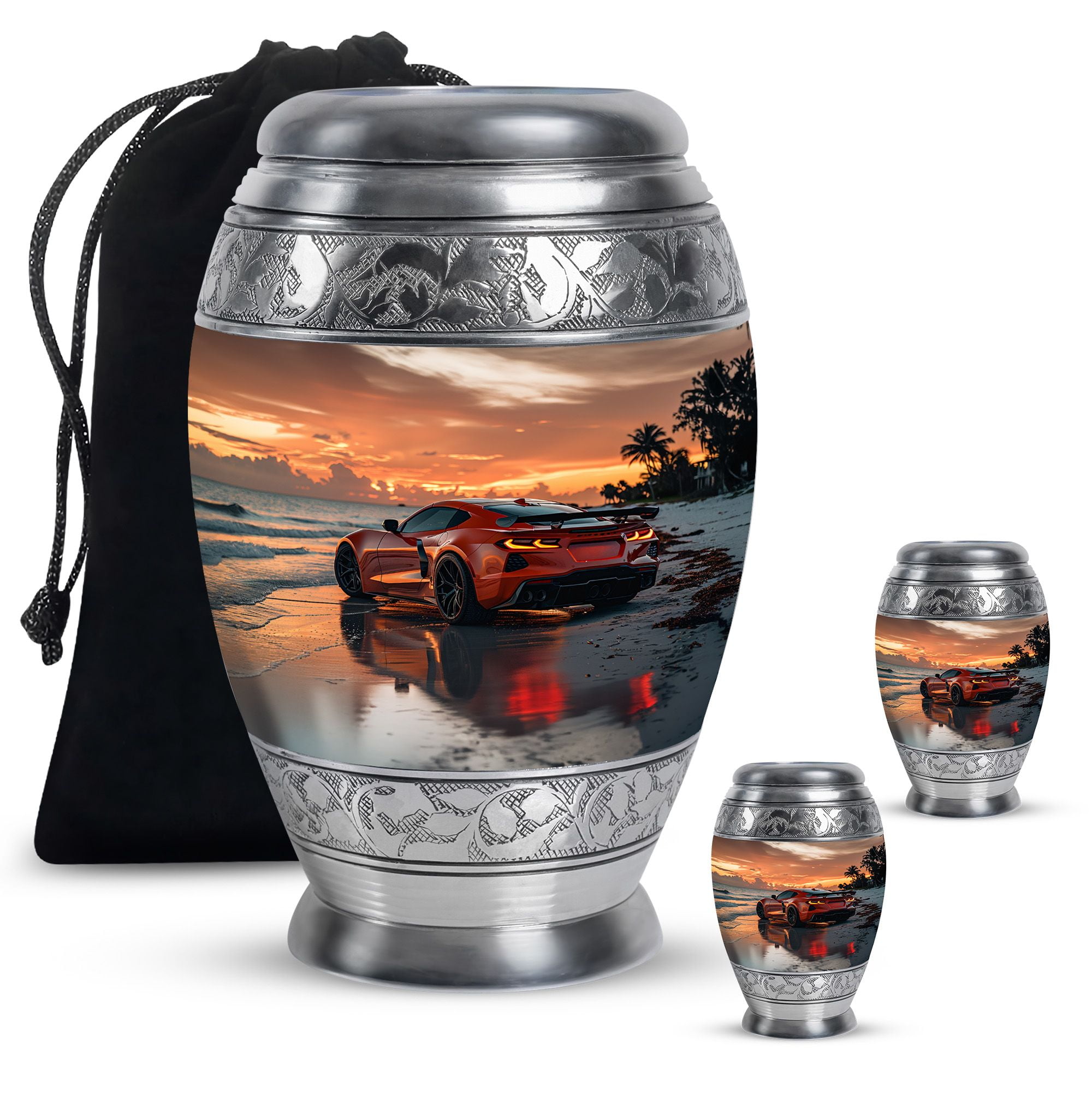 KARYLIZ Racer Car Urn - Urns For Car Lovers - Cremation Urns For Human ...