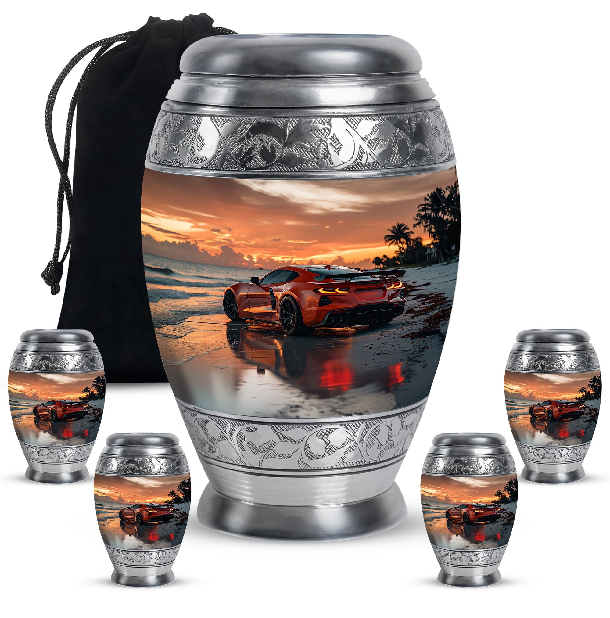 KARYLIZ Racer Car Urns For Ashes For Adult Humans Men - Racecar Small ...