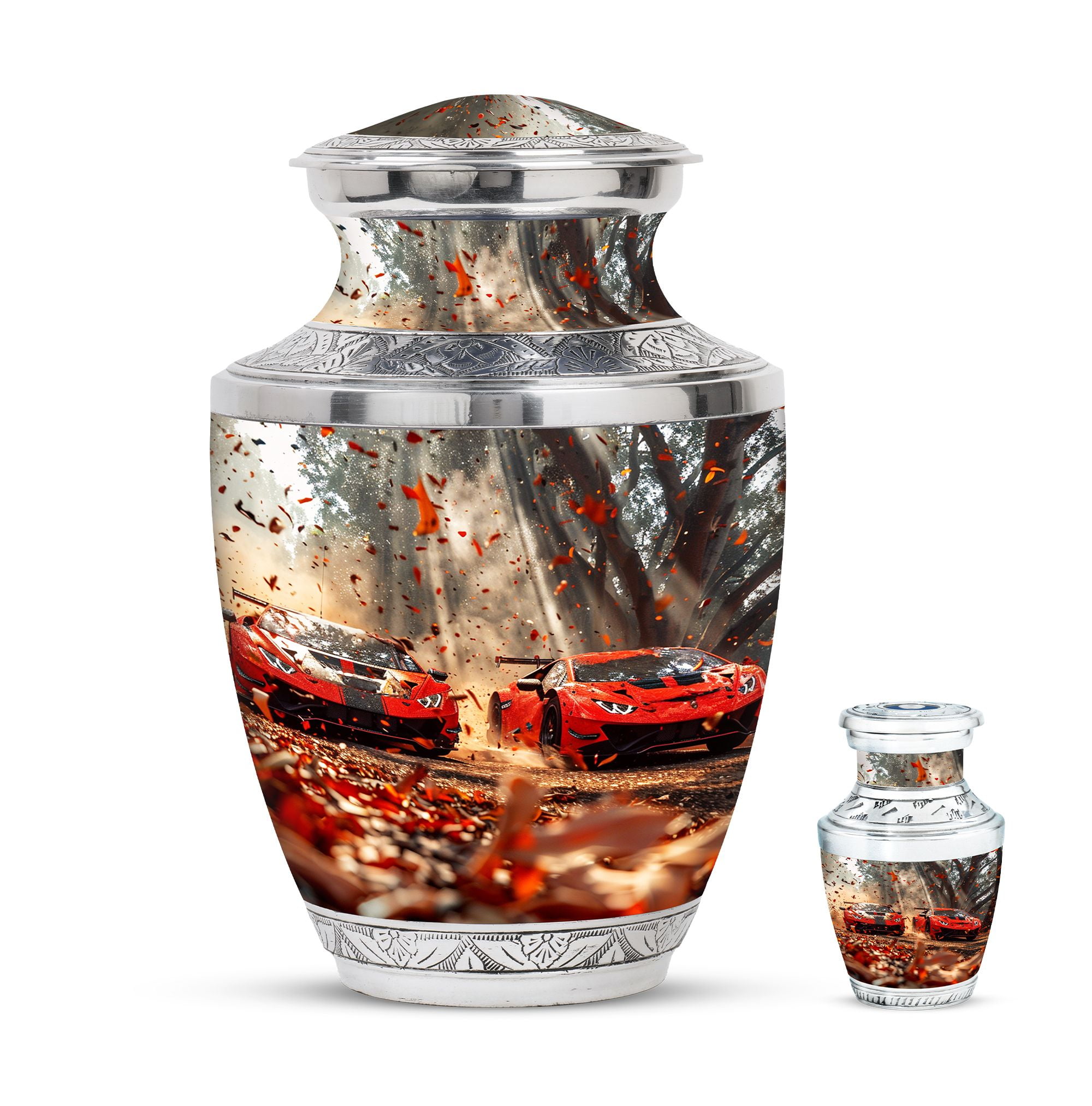 KARYLIZ Racing Car Large Urn For Ashes Adult Male & Female - Funeral ...