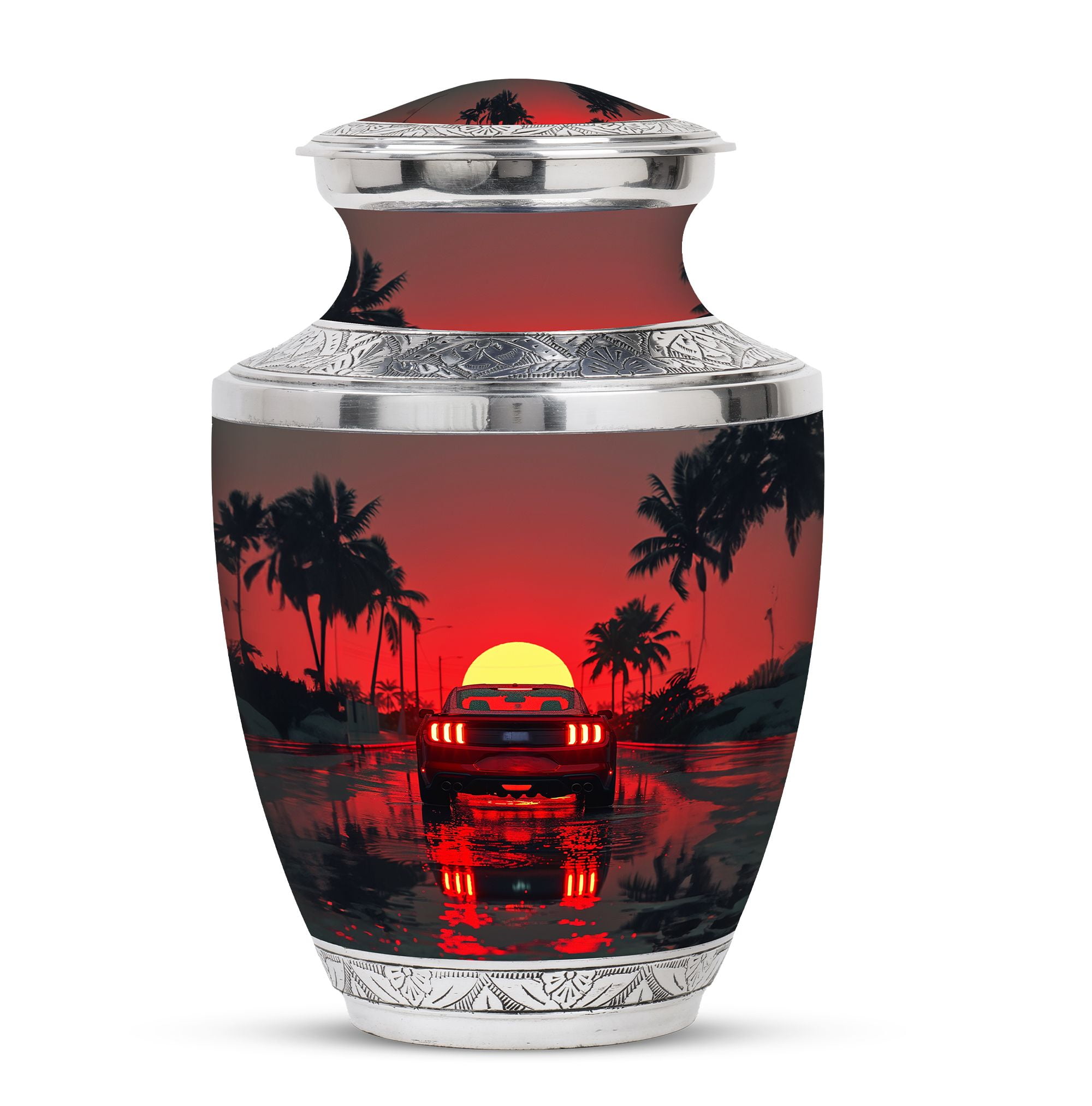 KARYLIZ Racing Car Sunset Keepsake Urn for Human Ashes - Urns for Human ...
